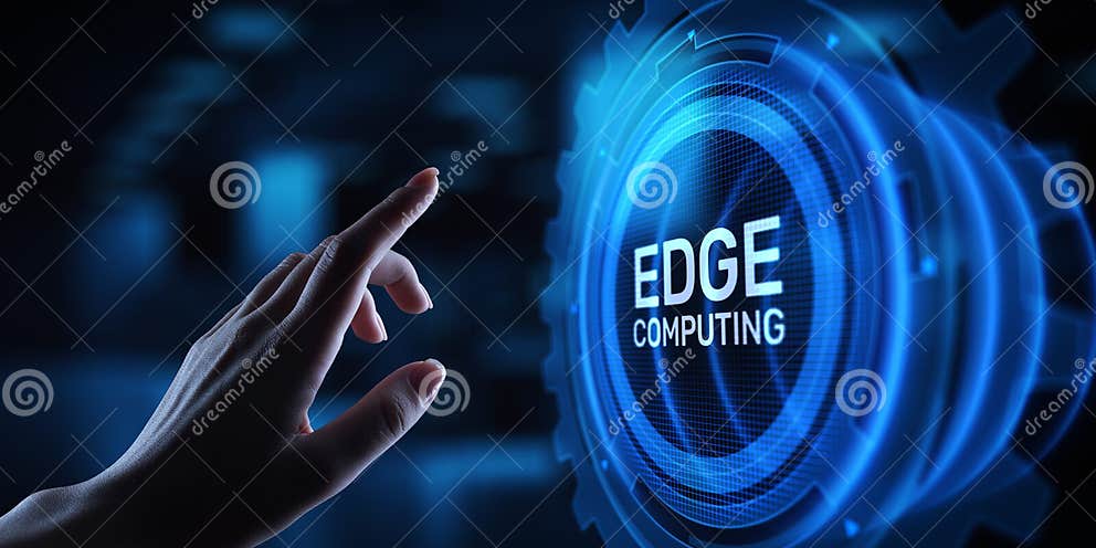Edge Computing Modern it Technology on Virtual Screen Concept Stock ...