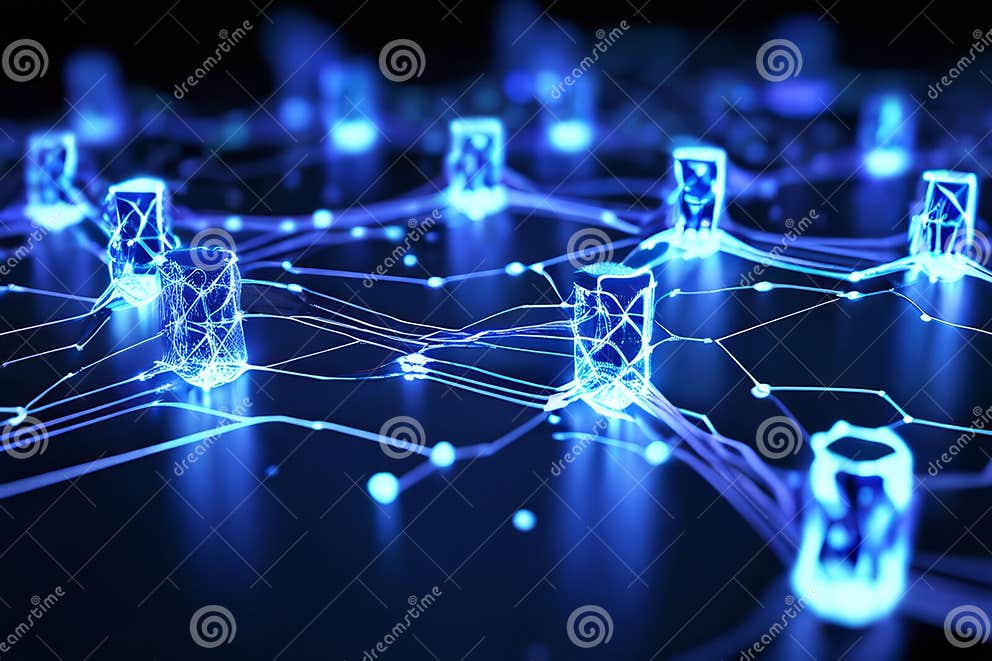 Edge Computing Nodes Multiple Small Nodes Connected in a Network Stock ...