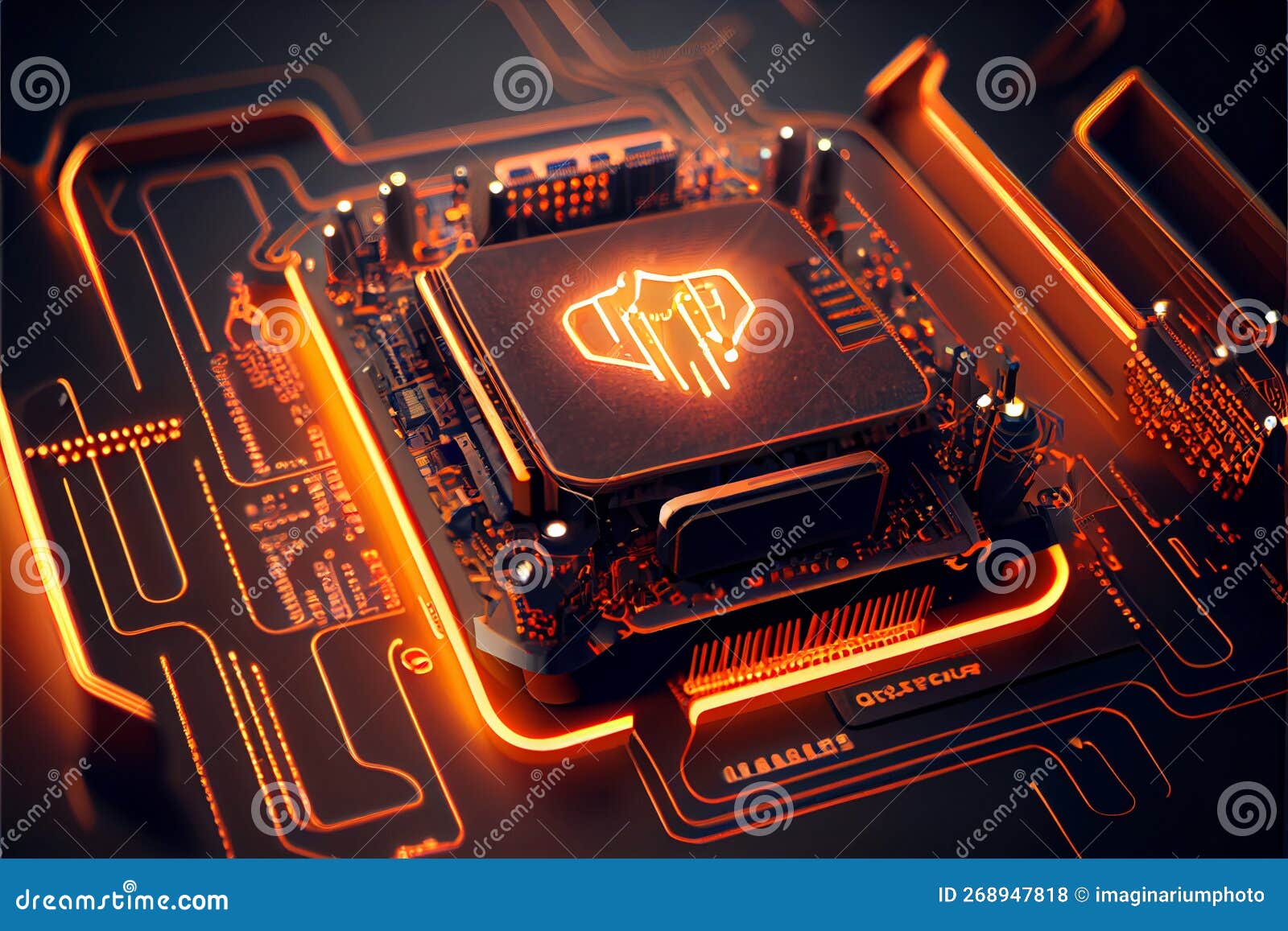 Edge Computing Processor. Innovative Industry Concept of Edge Computing ...