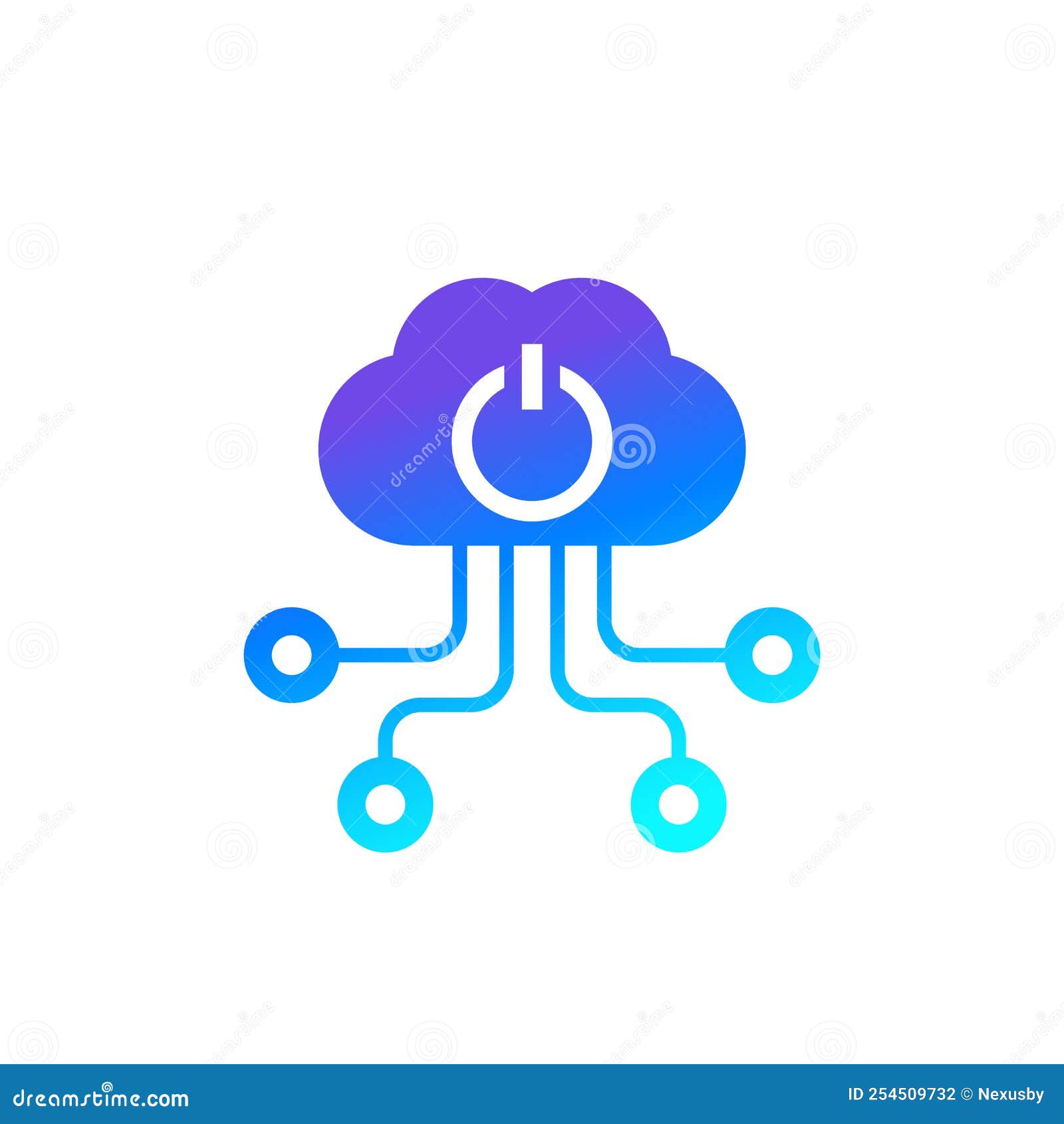 Edge Computing Technologies Icon with a Cloud Stock Vector ...