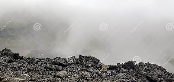 On the Edge of the Crater of Mount Kaba Stock Photo - Image of terrain ...