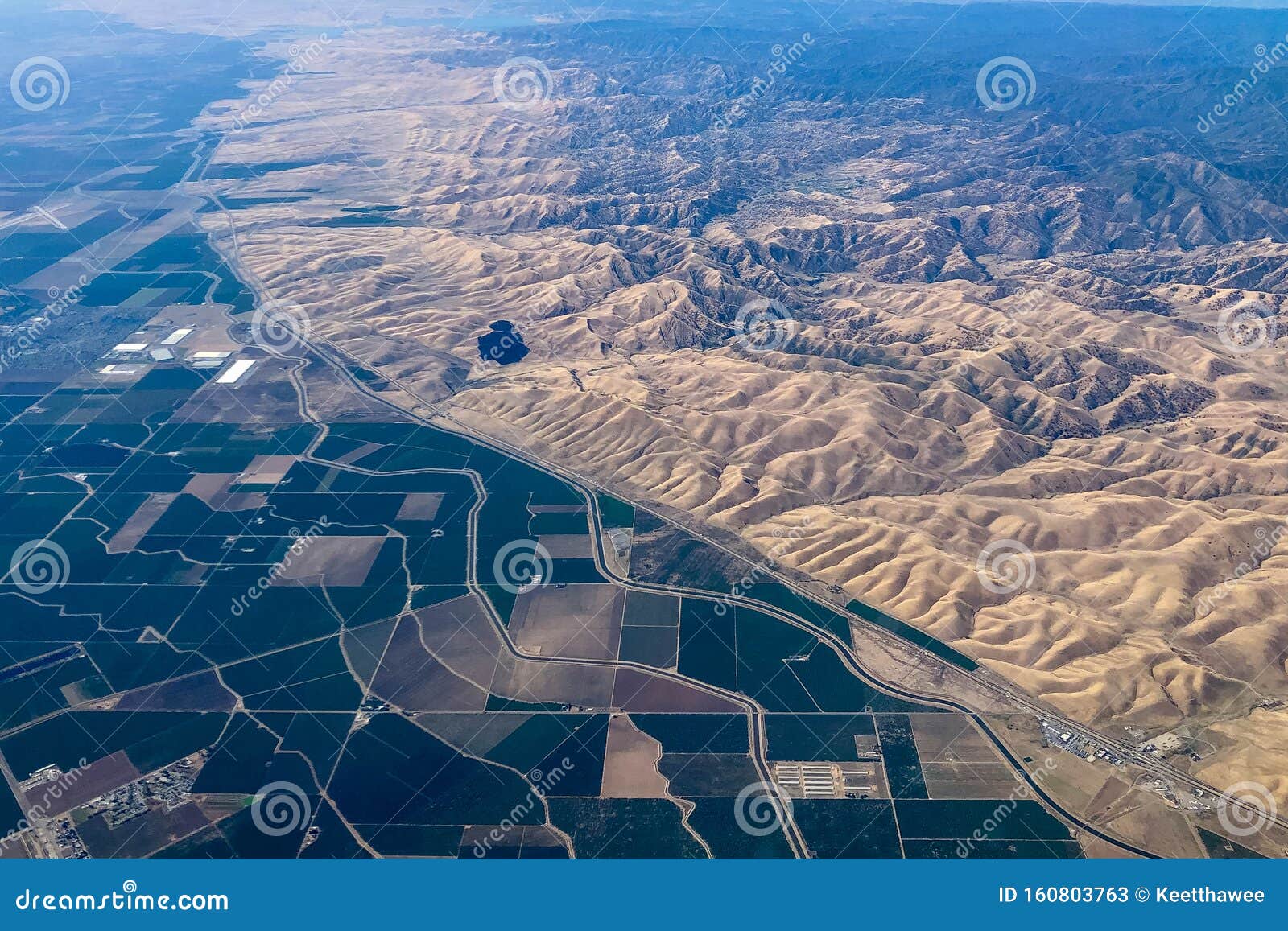 Edge of the Desert and Edge of the Horizon. Stock Image - Image of ...