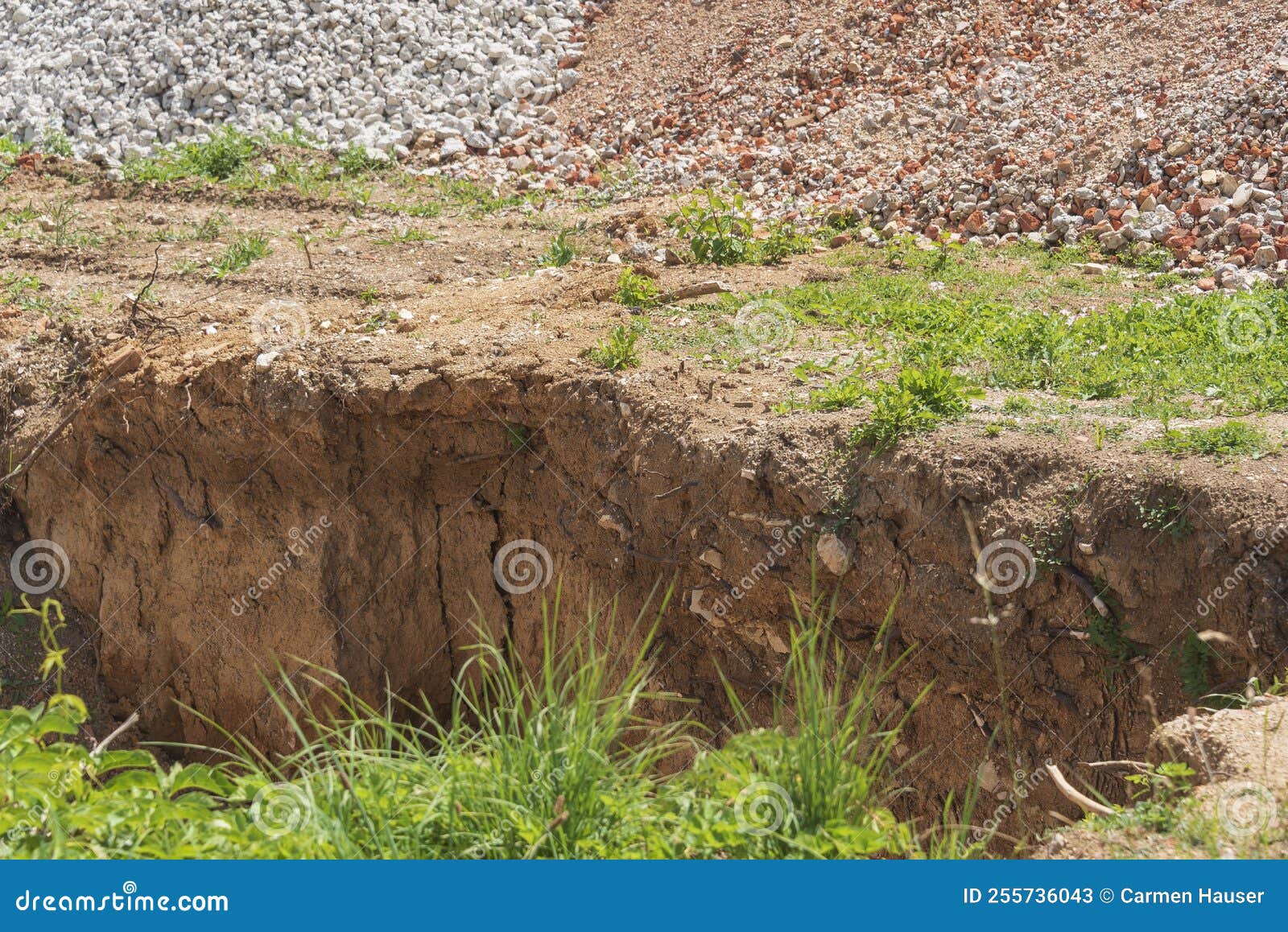The Edge of a Dig Hole at a Construction Site Stock Image - Image of ...