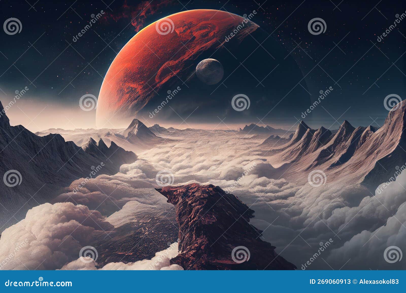 Edge of the Earth, a View from Afar Stock Illustration - Illustration ...