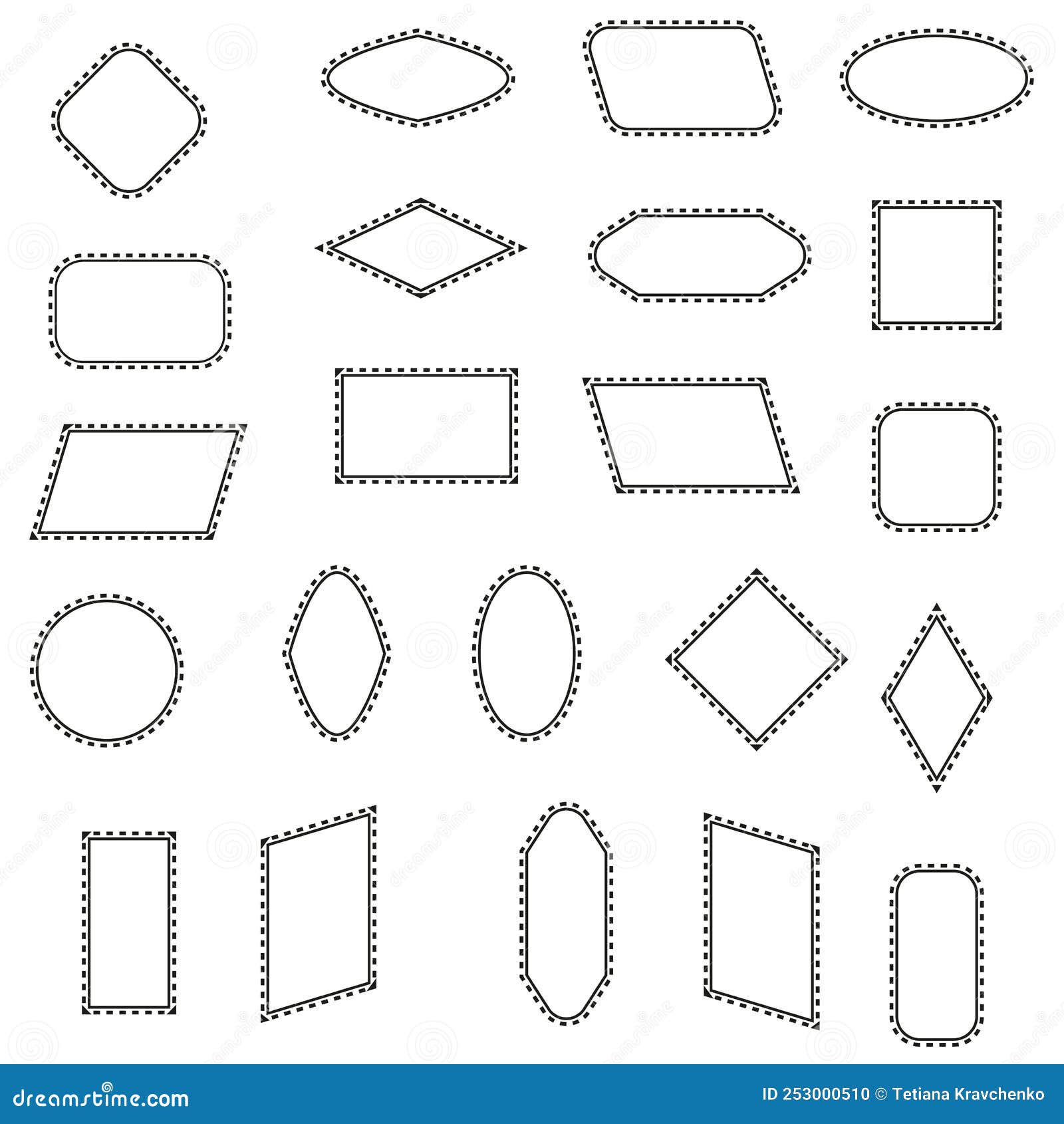 Edge Frame. Frame Set. Vector Illustration. Stock Image Stock Vector ...