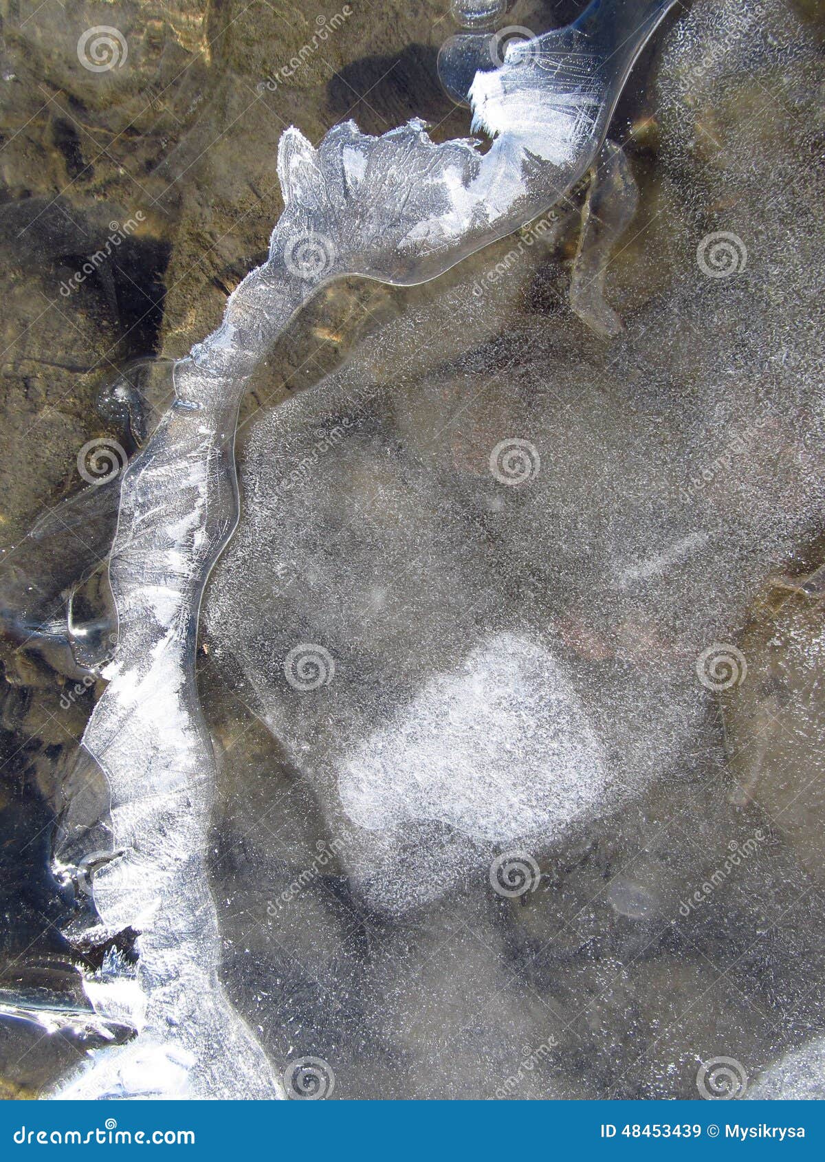 Edge of ice stock image. Image of lines, river, chilly - 48453439