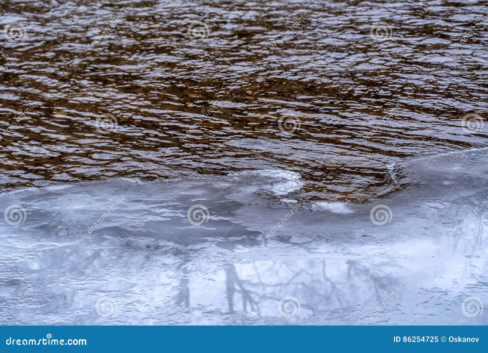 Edge of ice and water stock image. Image of natural, lake - 86254725