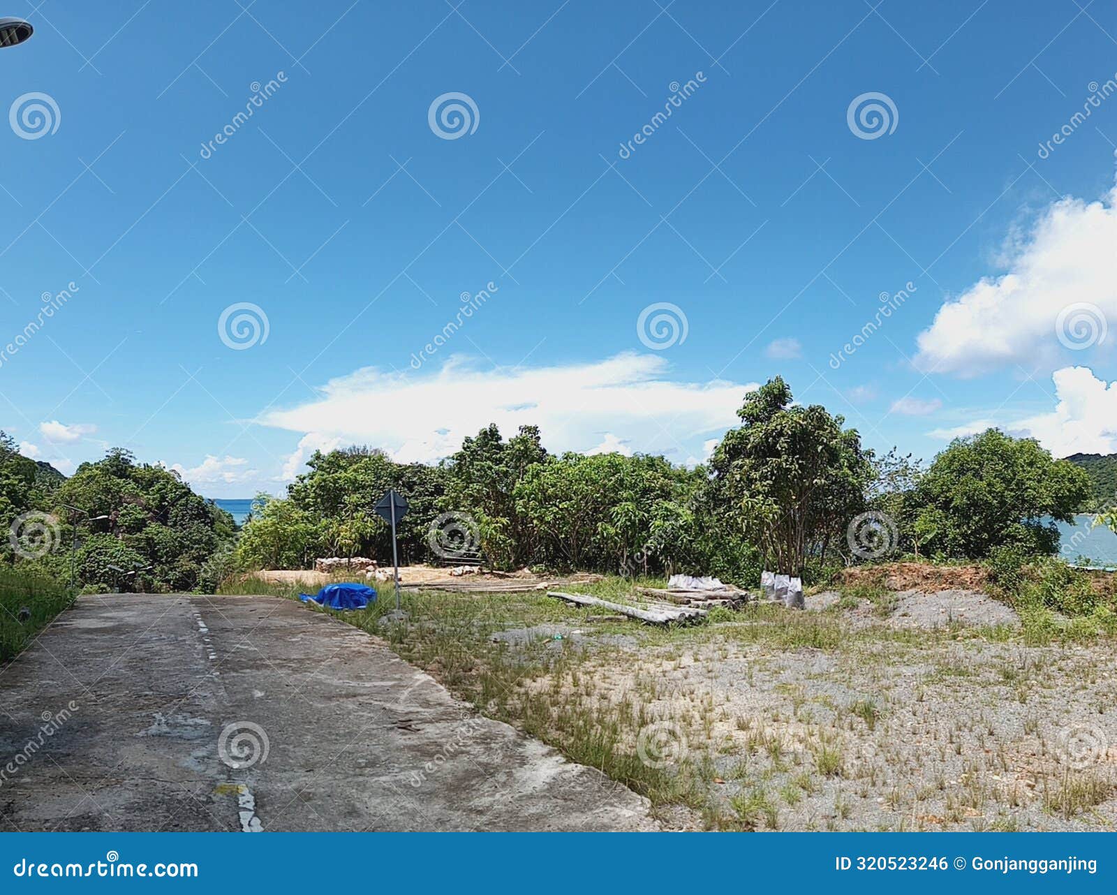 On the Edge of an Island, Which Stretches Across the Ocean. Stock Photo ...