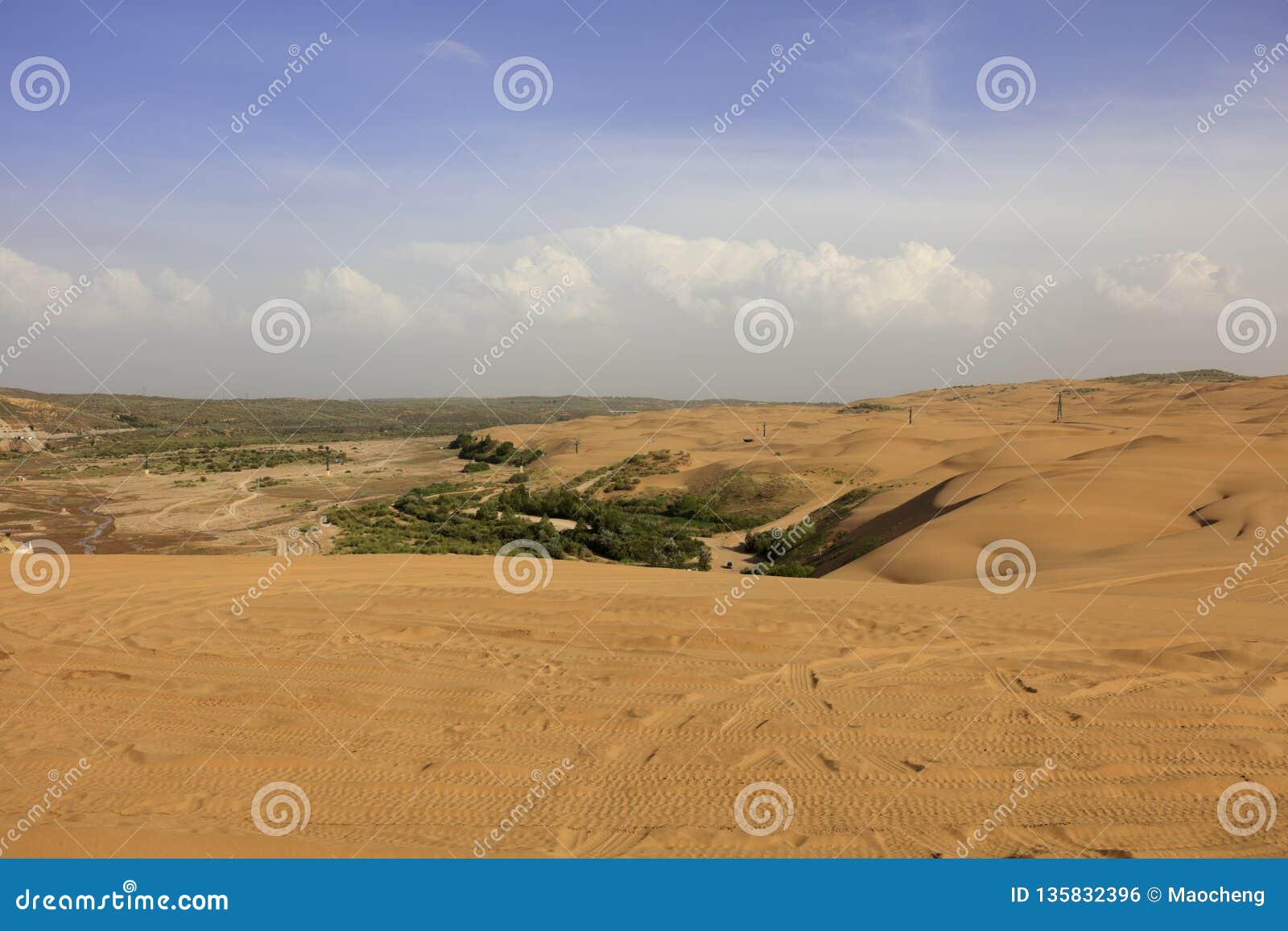 Edge of the Desert is Oasis, Adobe Rgb Stock Photo - Image of hard ...