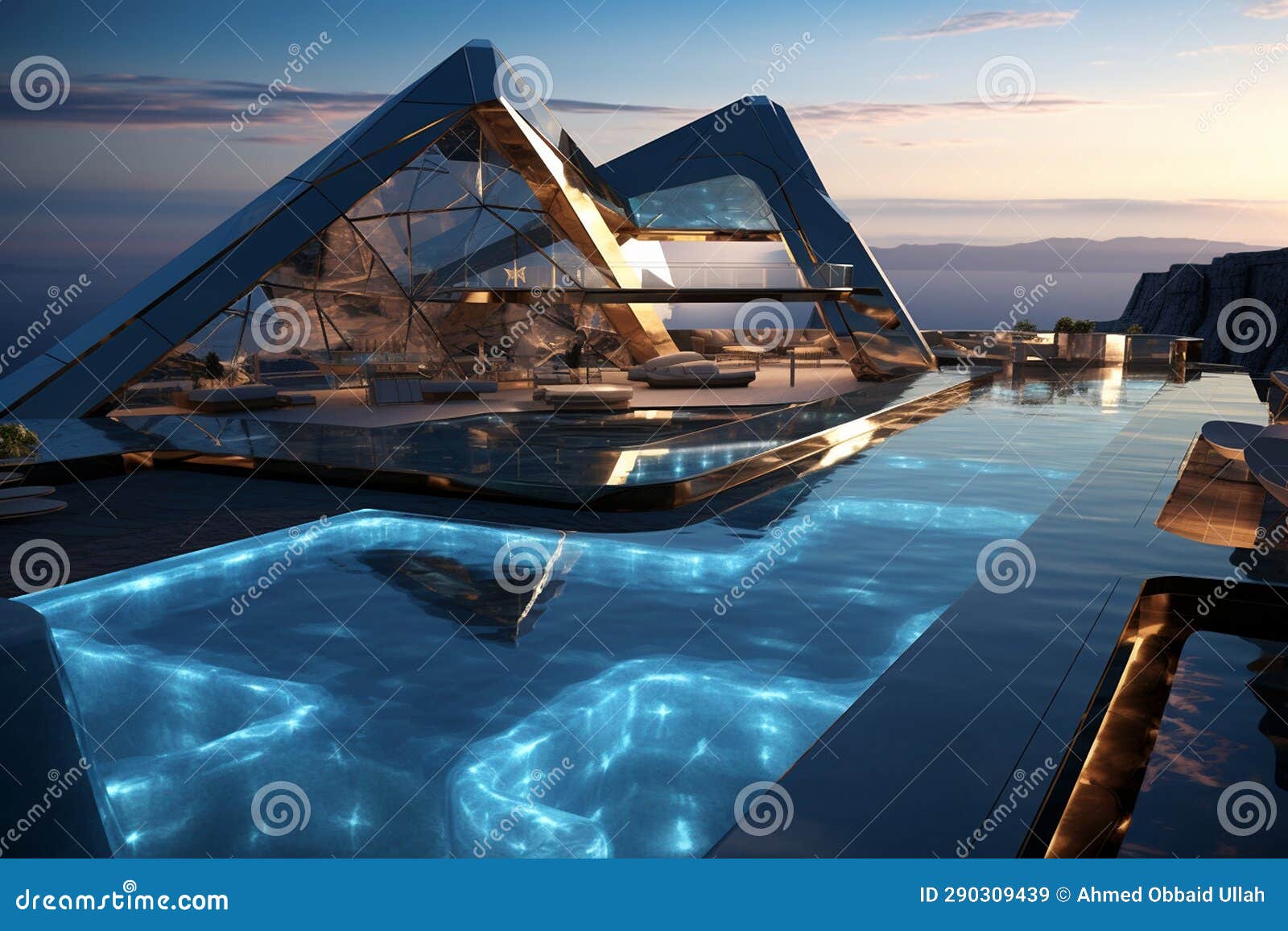 The Edge Luxury Swimming Pool: a Paradise of Opulence. Generative by Ai ...