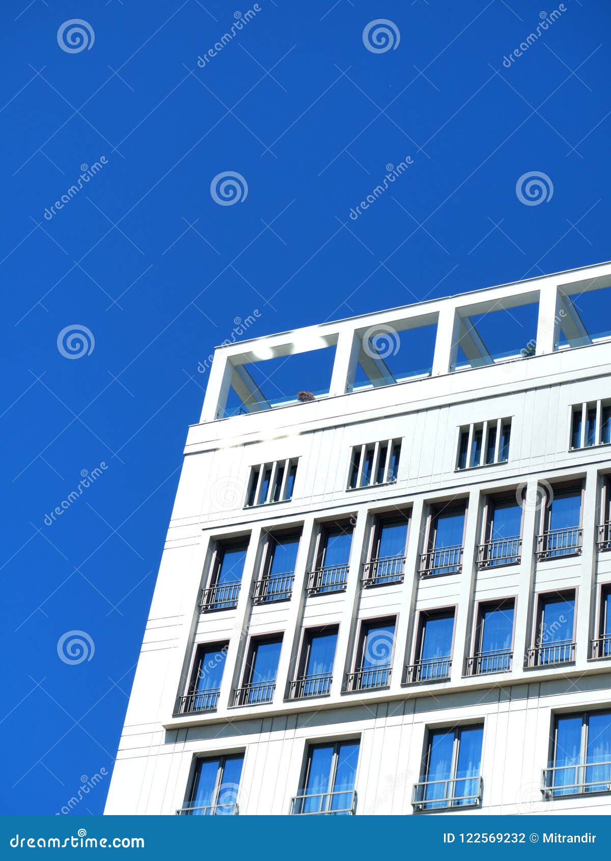 Edge of the Modern White Building Stock Photo - Image of design ...