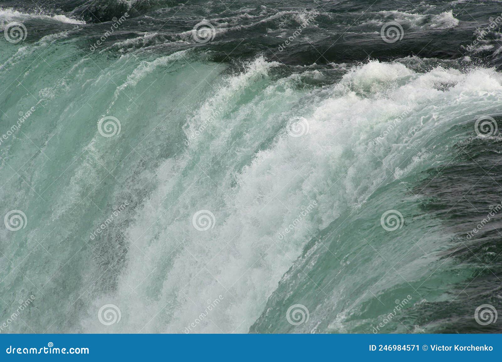 Edge of Niagara Falls Waterfall Stock Image - Image of waterfall, water ...