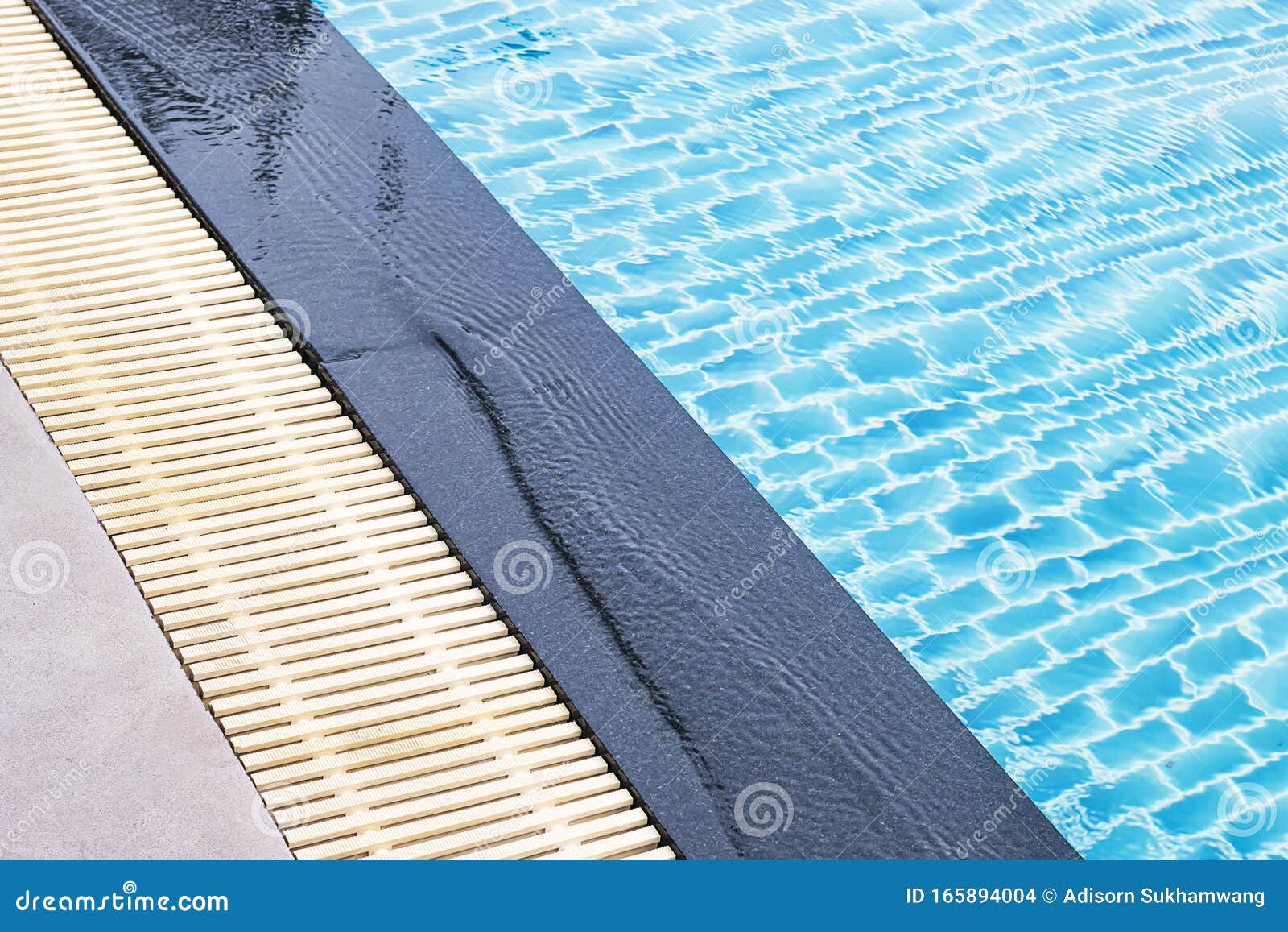 The Edge of the Pool is Made of Granite with a Sieve for Overflowing ...