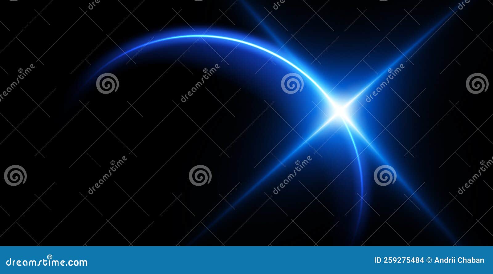 The Edge of a Solar Eclipse on a Black Background, Blue. Blue Eclipse ...