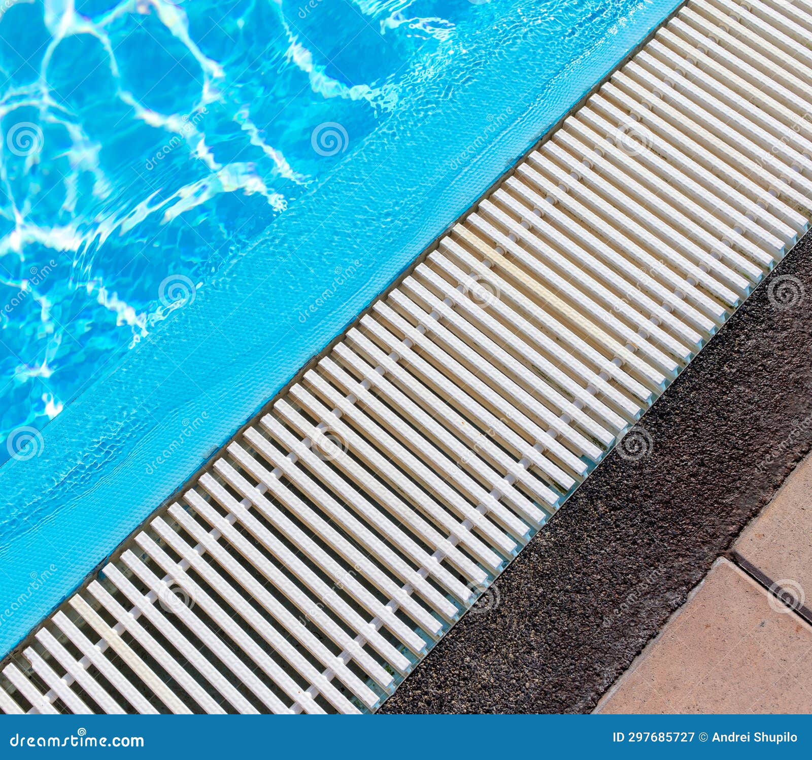The Edge of a Swimming Pool with Blue Water As an Abstract Background ...