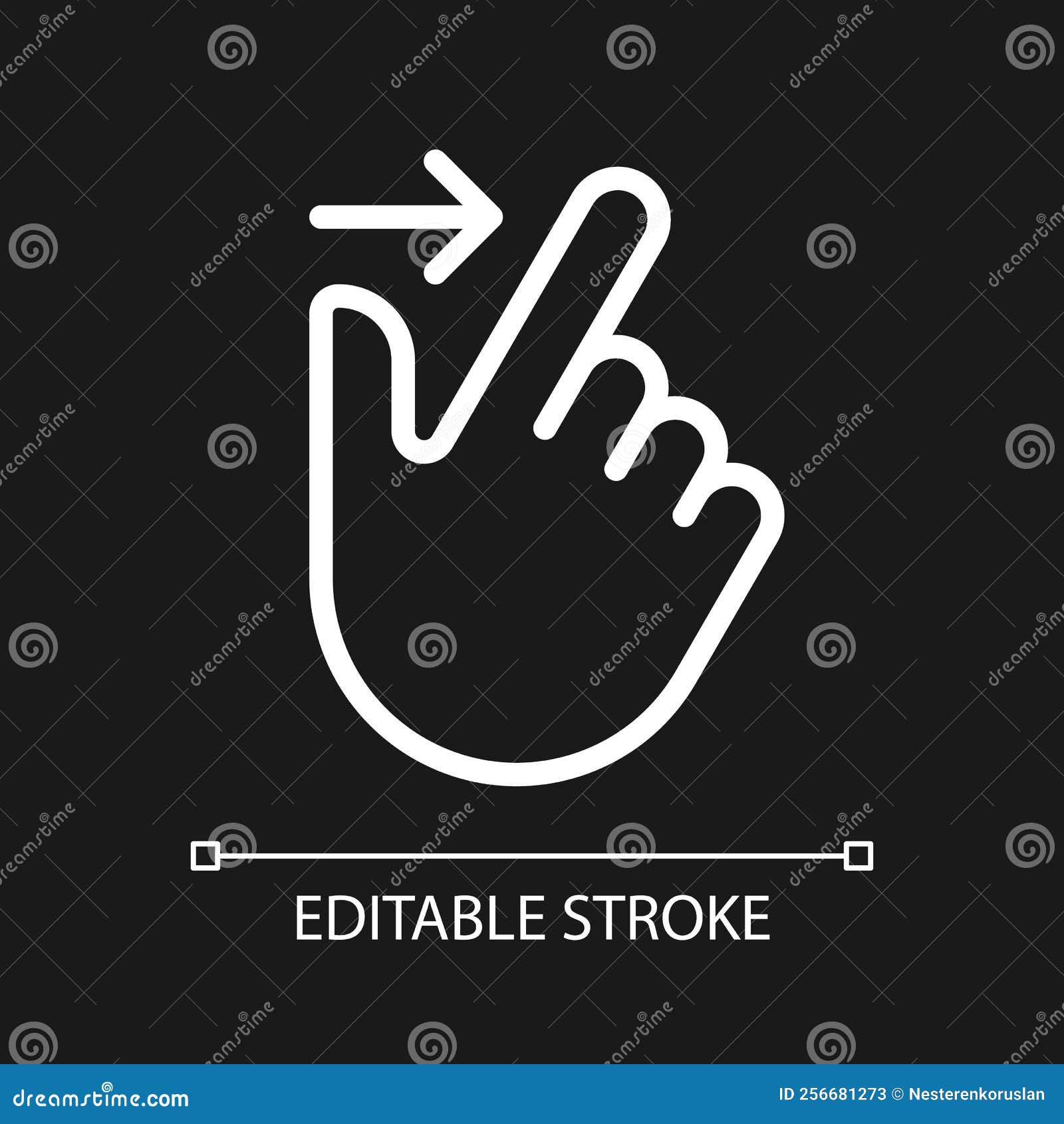 Edge Swipe Pixel Perfect White Linear Icon for Dark Theme Stock Vector ... Edge Swipe Pixel Perfect White Linear Icon for Dark Theme Stock Vector ...
