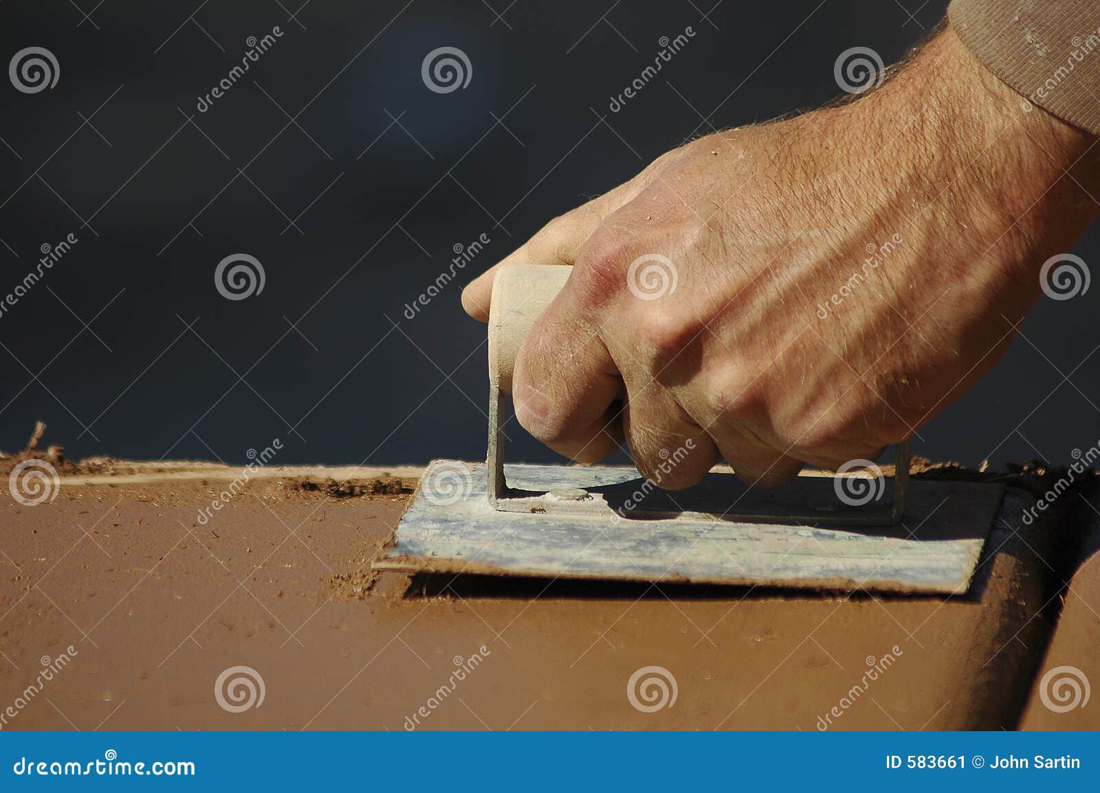 Edge Trowel stock image. Image of cement, tool, hand, concrete - 583661