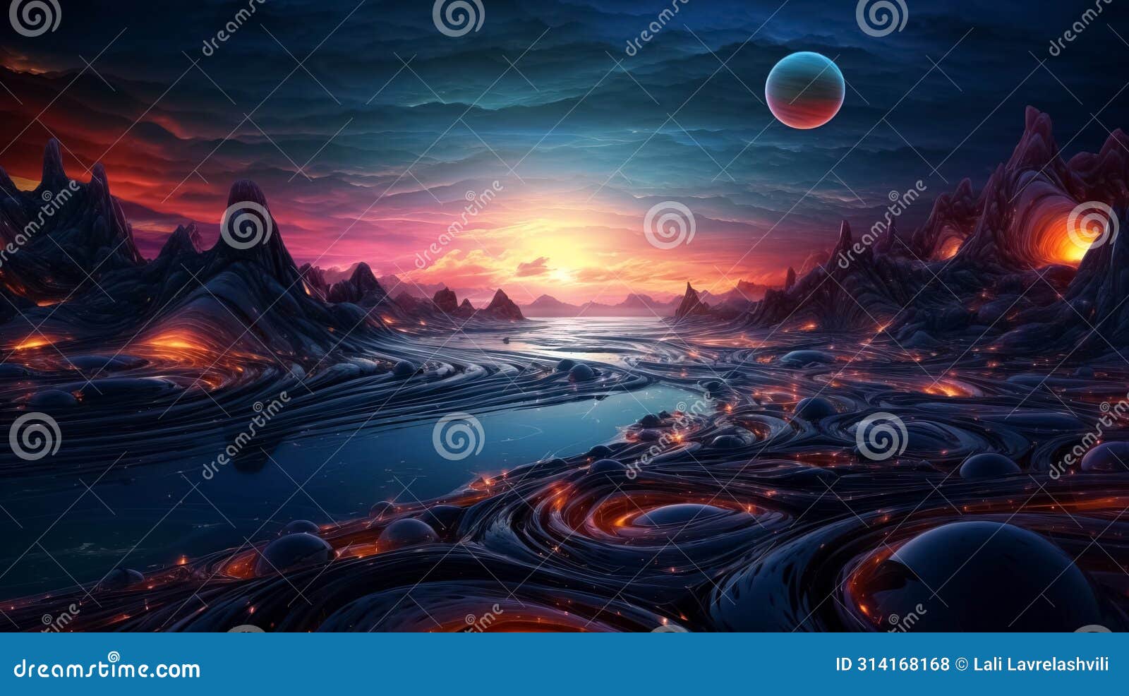 At the Edge of Universe. Surreal Mystical Fantasy Artwork Stock ...