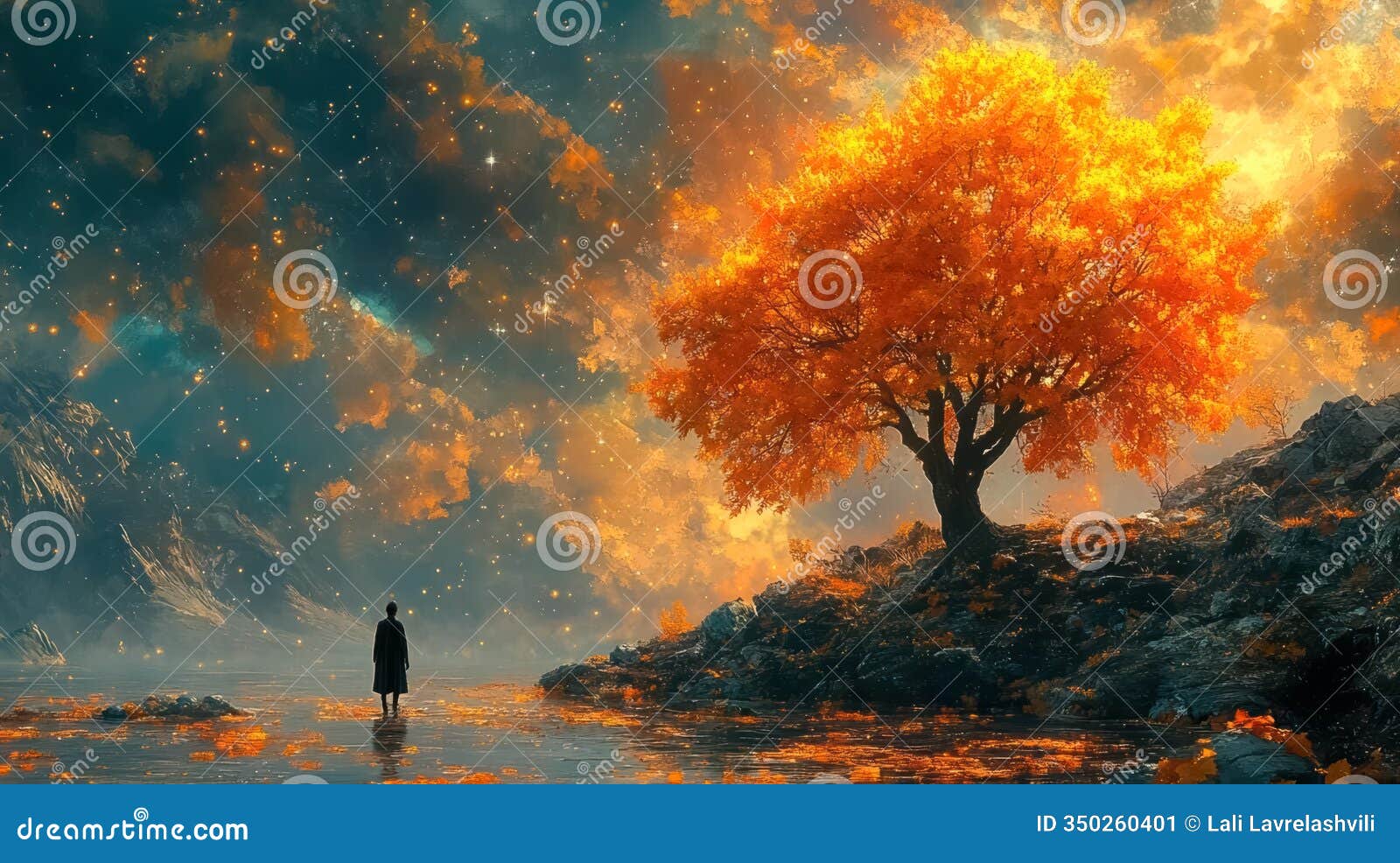 At the Edge of Universe. Surreal Mystical Fantasy Artwork Stock ...