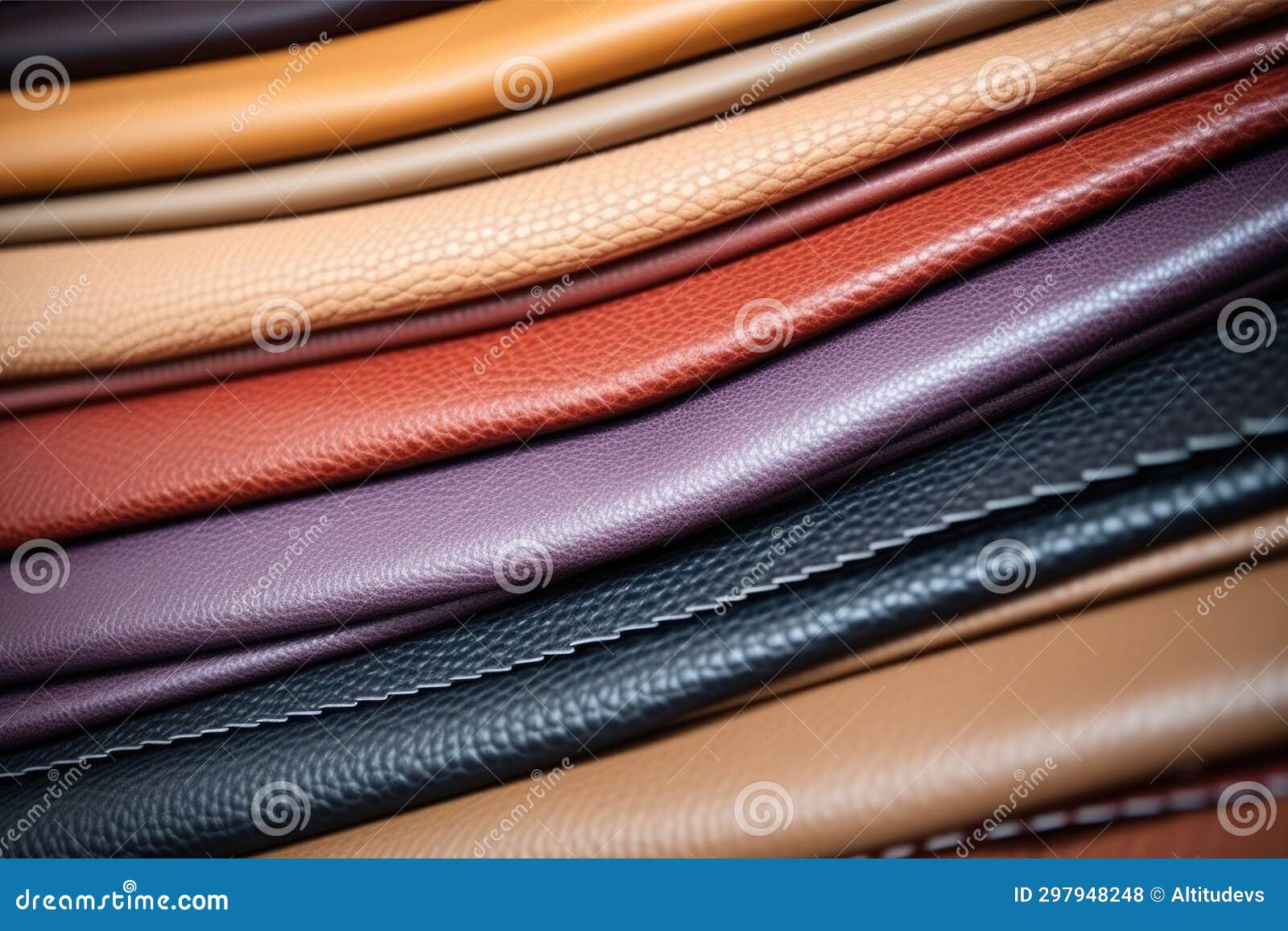Edge View of Stacked Leather Pieces Stock Photo - Image of concept ...