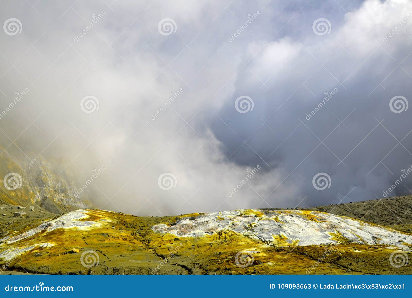 The Edge of the Volcano Crater Stock Image - Image of formed, marine ...