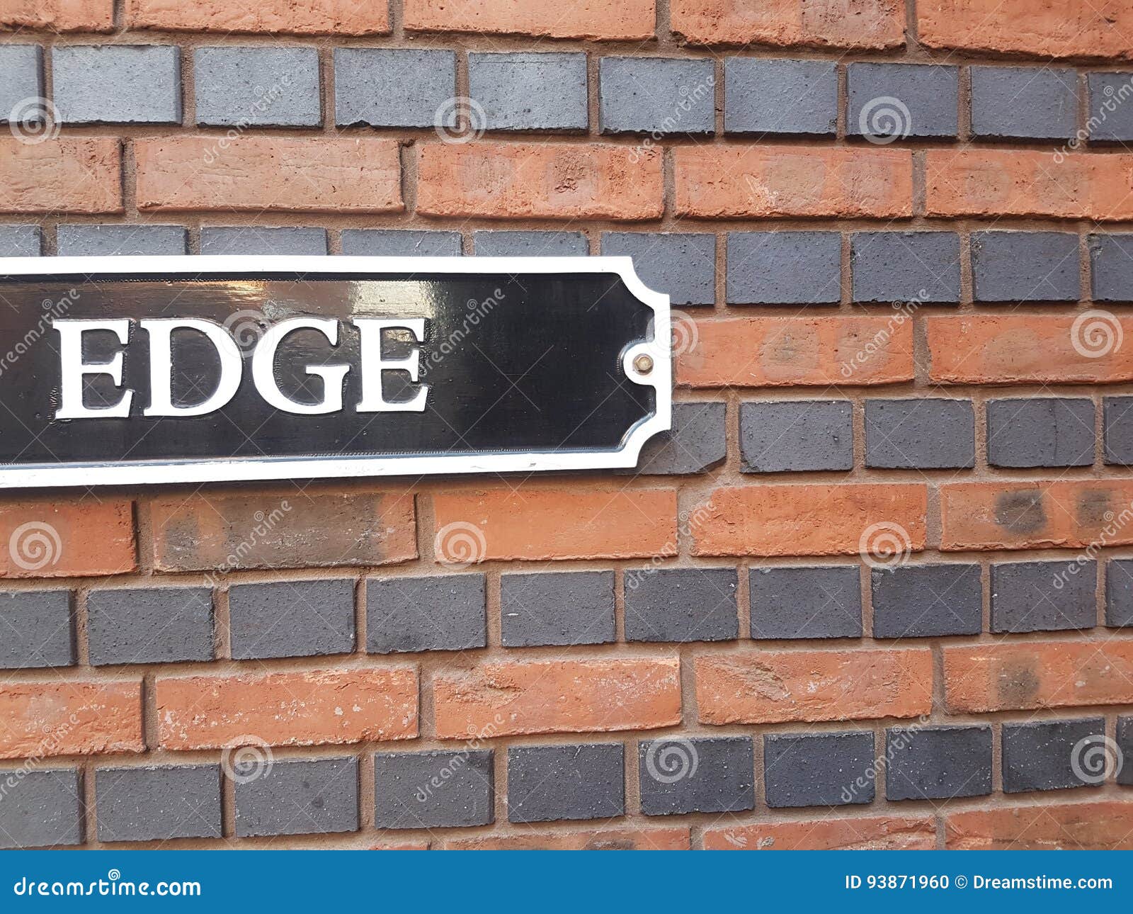 Always on the edge stock photo. Image of wall, sign, edge - 93871960