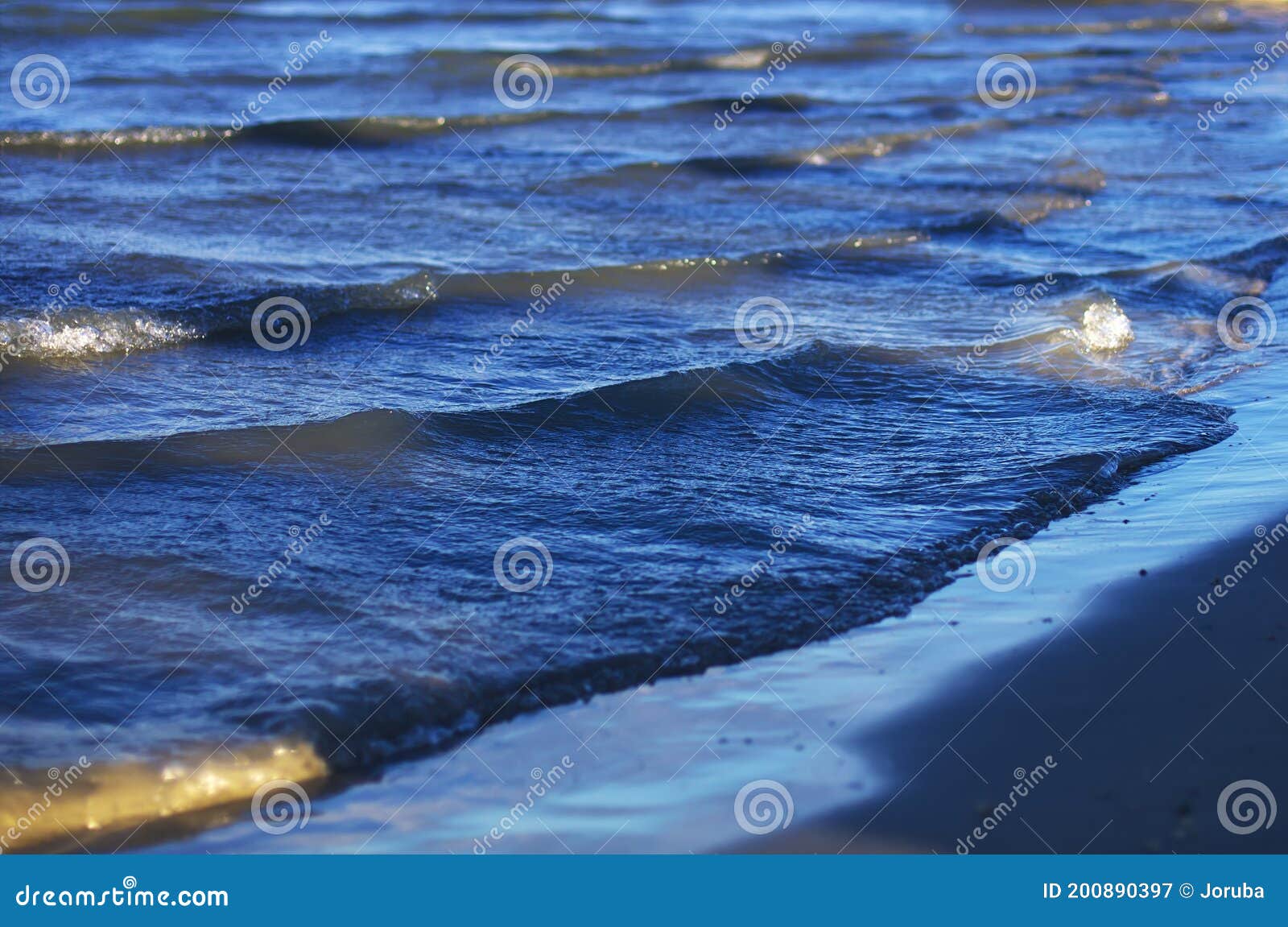 Edge of Water Waves at Shore Stock Image - Image of natural, outdoors ...