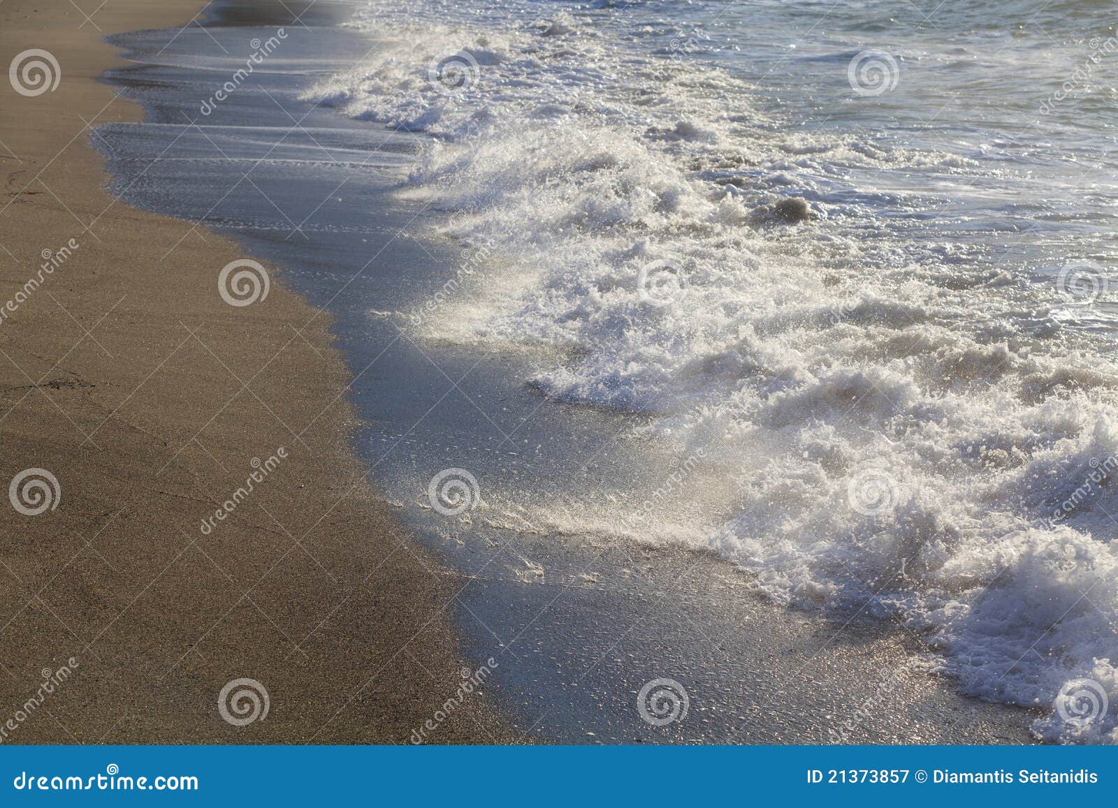 The Edge of the Waves at the Beach Stock Image - Image of water, greece ...