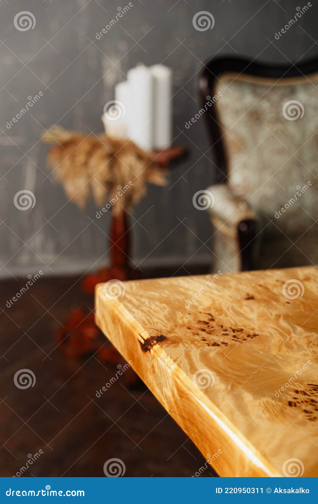 The Edge of Wooden Stylish Table Stock Image - Image of joinery, brown ...