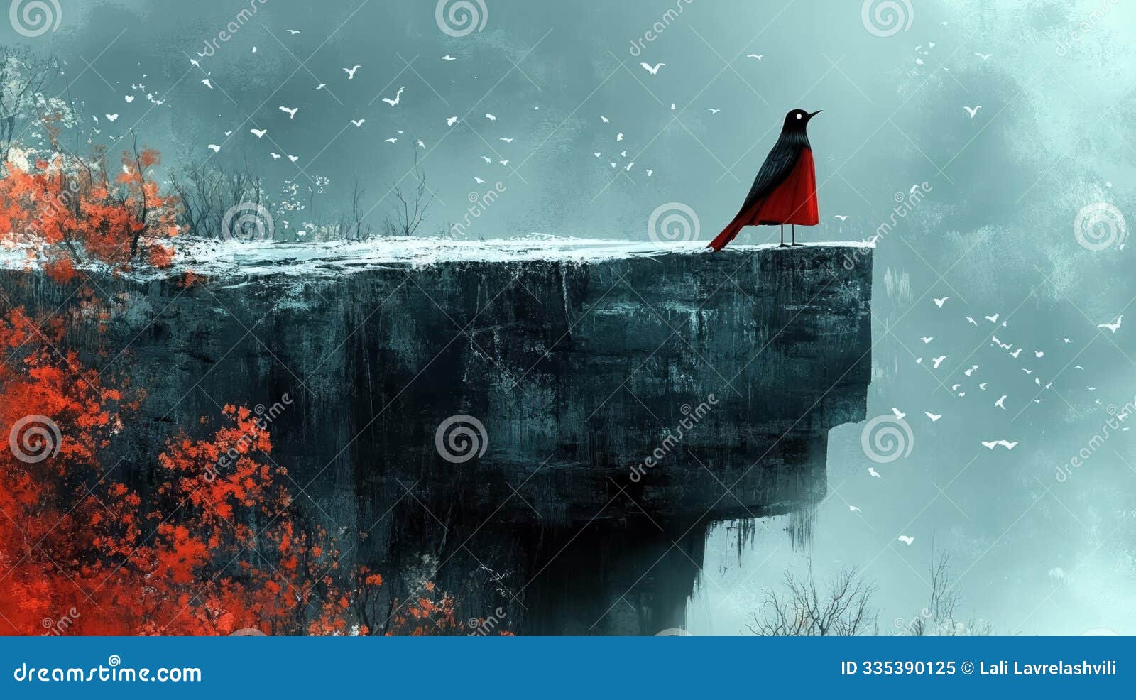 At the Edge of the World. Surreal Mystical Fantasy Artwork Stock ...