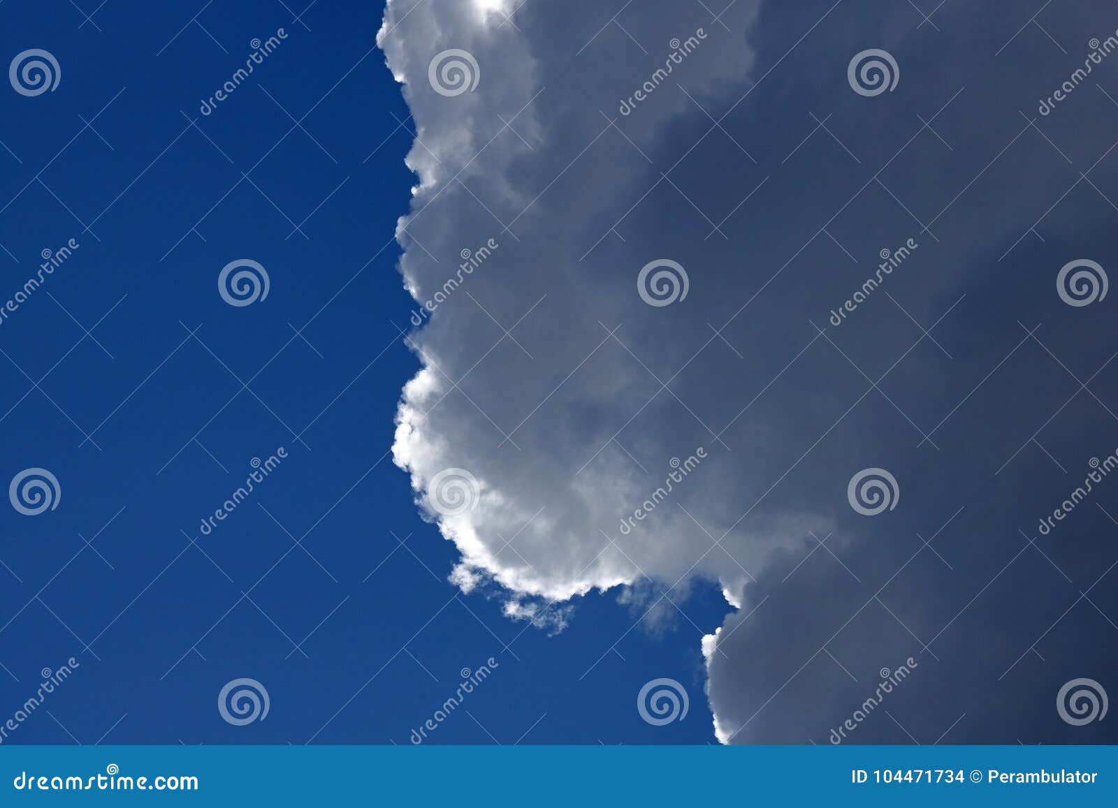 EDGED CLOUD AGAINST BLUE SKY Stock Photo - Image of outlined, puffy ...
