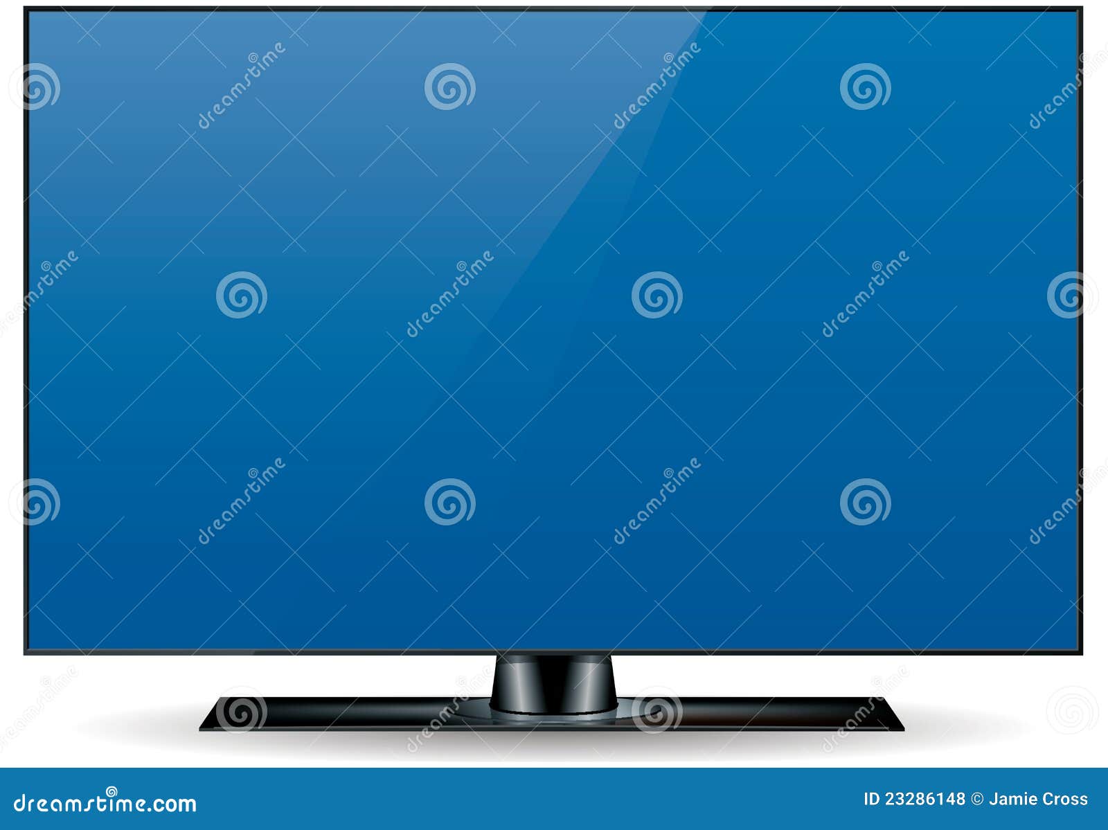 Edgeless HD Television Set stock vector. Illustration of wide - 23286148