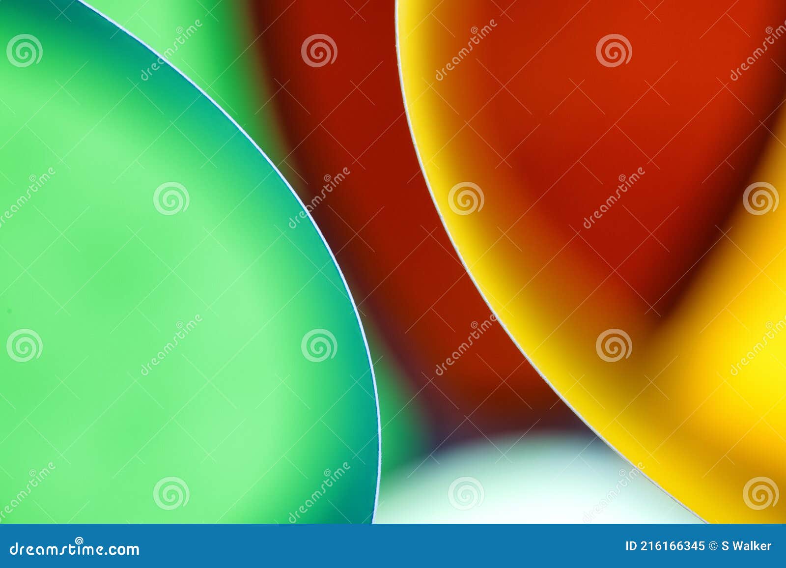 Edges of Coloured Card, Creating Curved Pattern. Stock Image - Image of ...