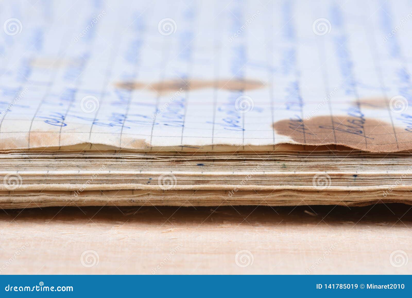 Edges of Old Opened Notebook Stock Image - Image of manuscript, sheet ...