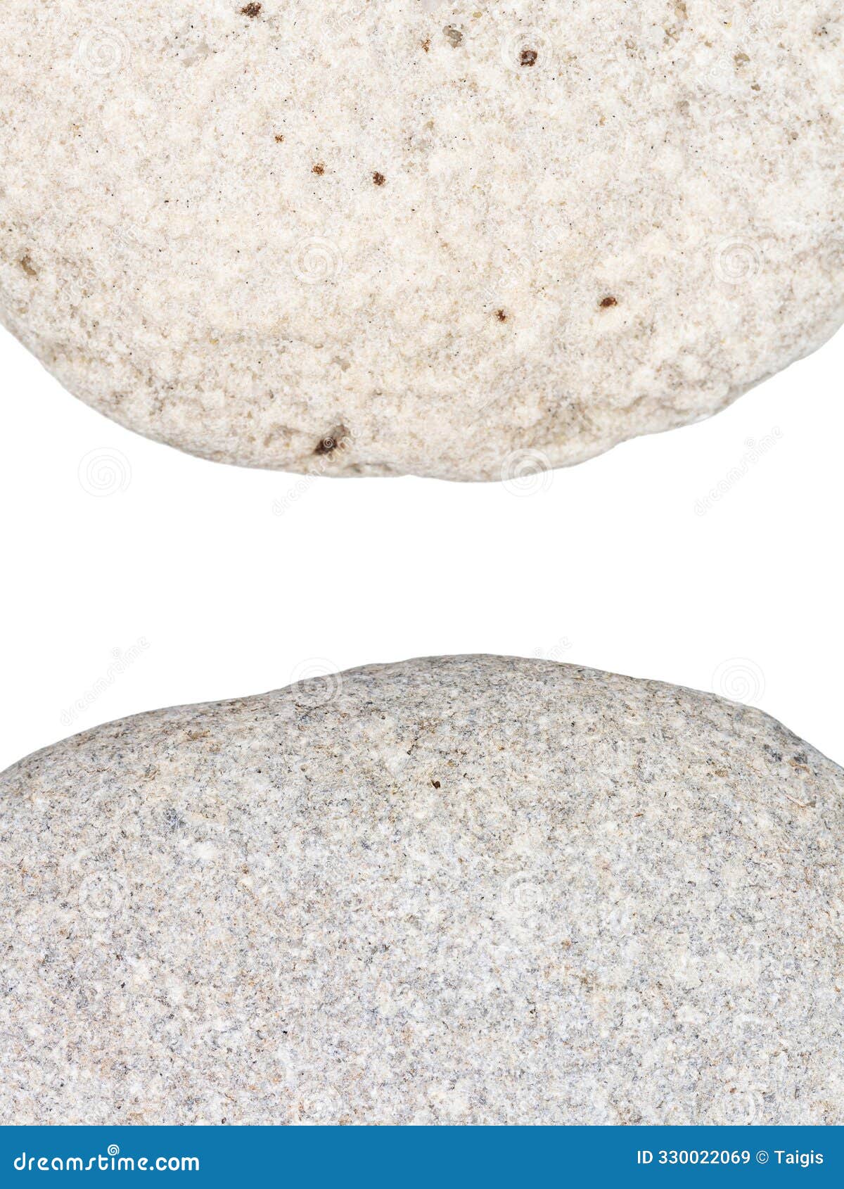 Edges of Two Pebbles Isolated on White Background Stock Image - Image ...