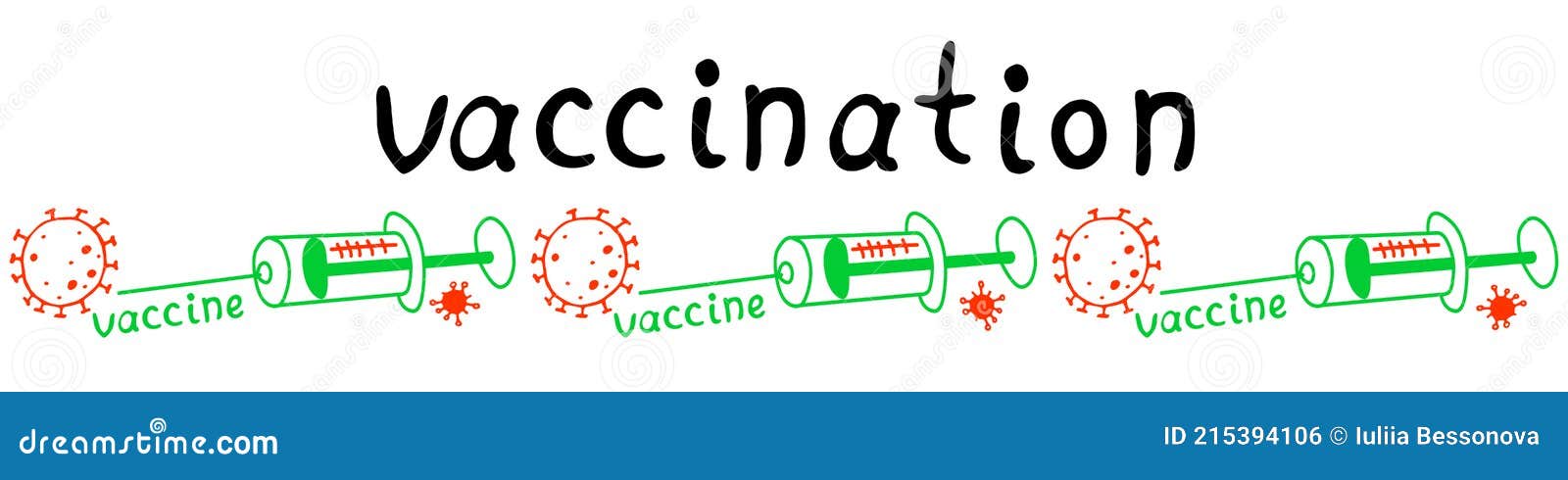 Edging, Border, Line of Horizontal Pattern on Theme of Vaccination ...