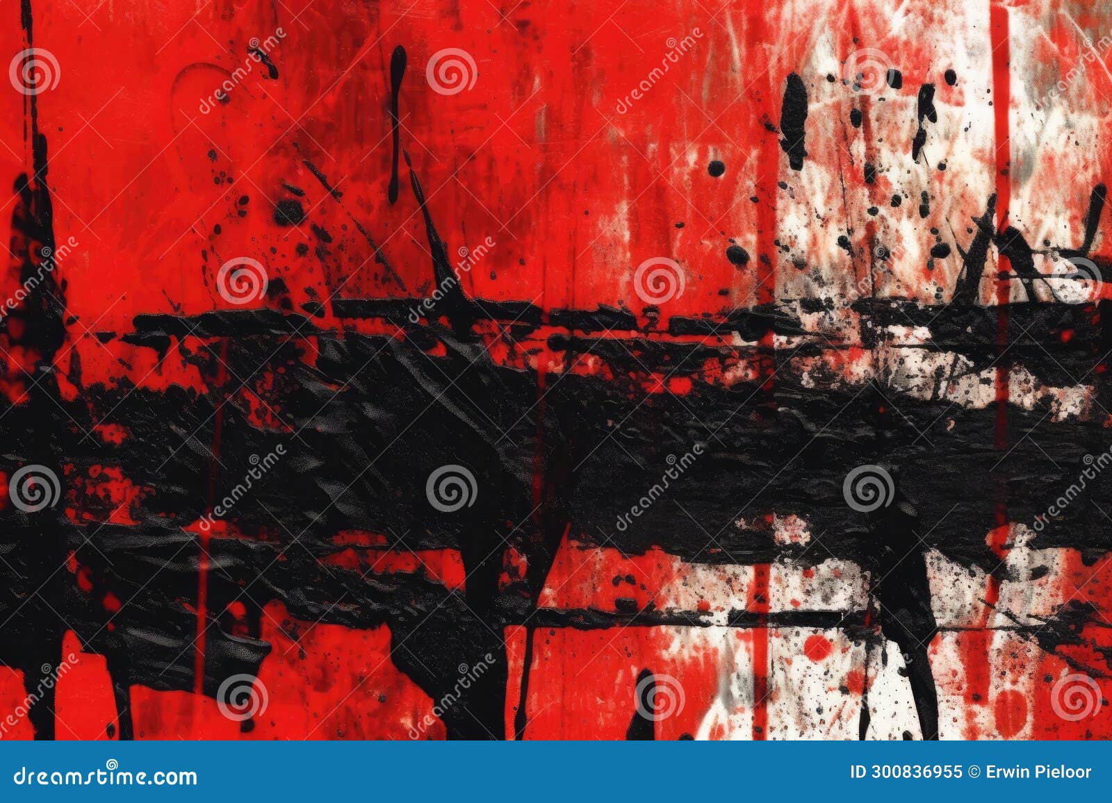 Edgy and Dramatic Red and Black Abstract Wall Painting Backdrop Stock ...