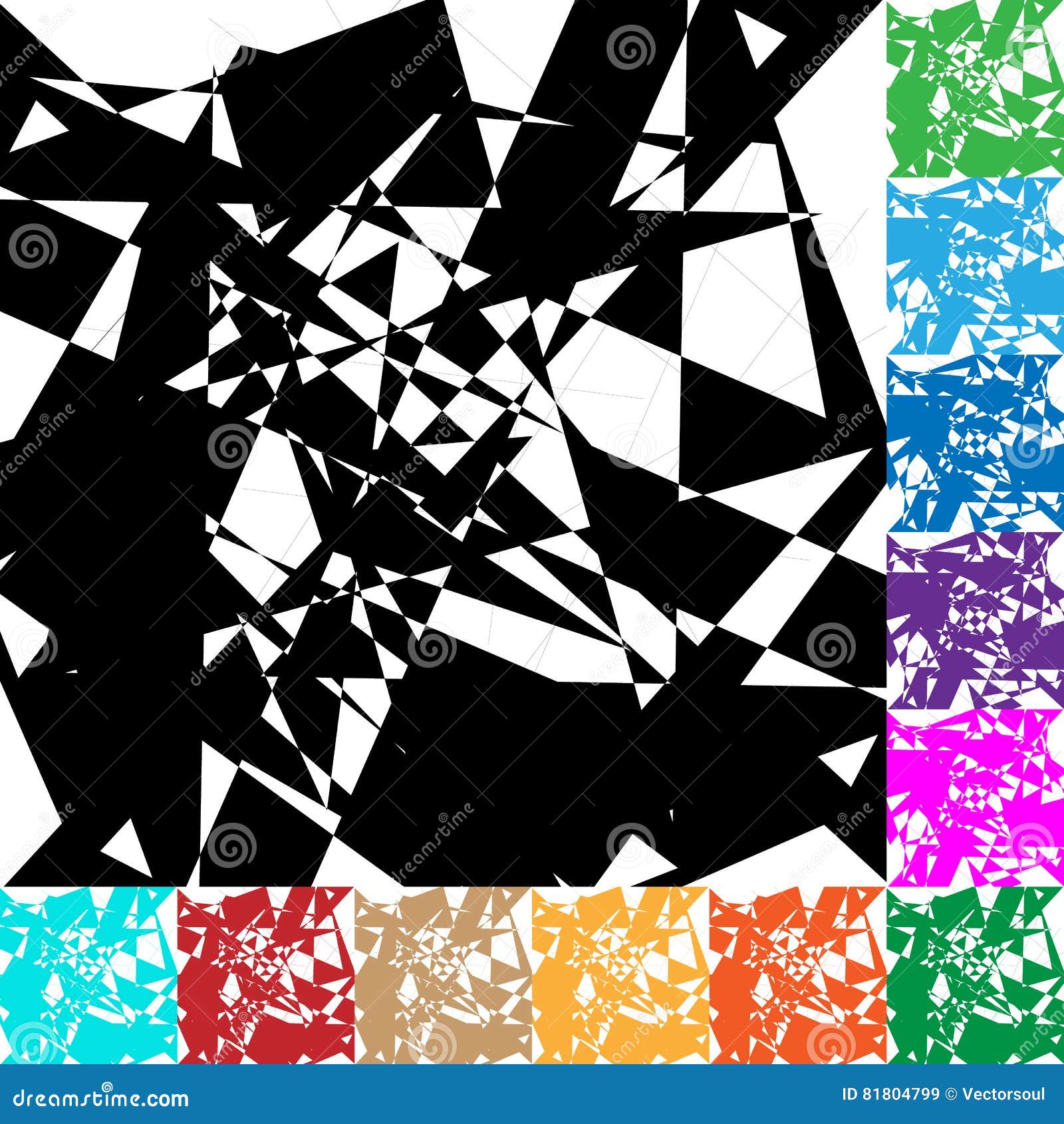 Edgy Geometric Vector Texture / Pattern in 12 Color Stock Vector ...