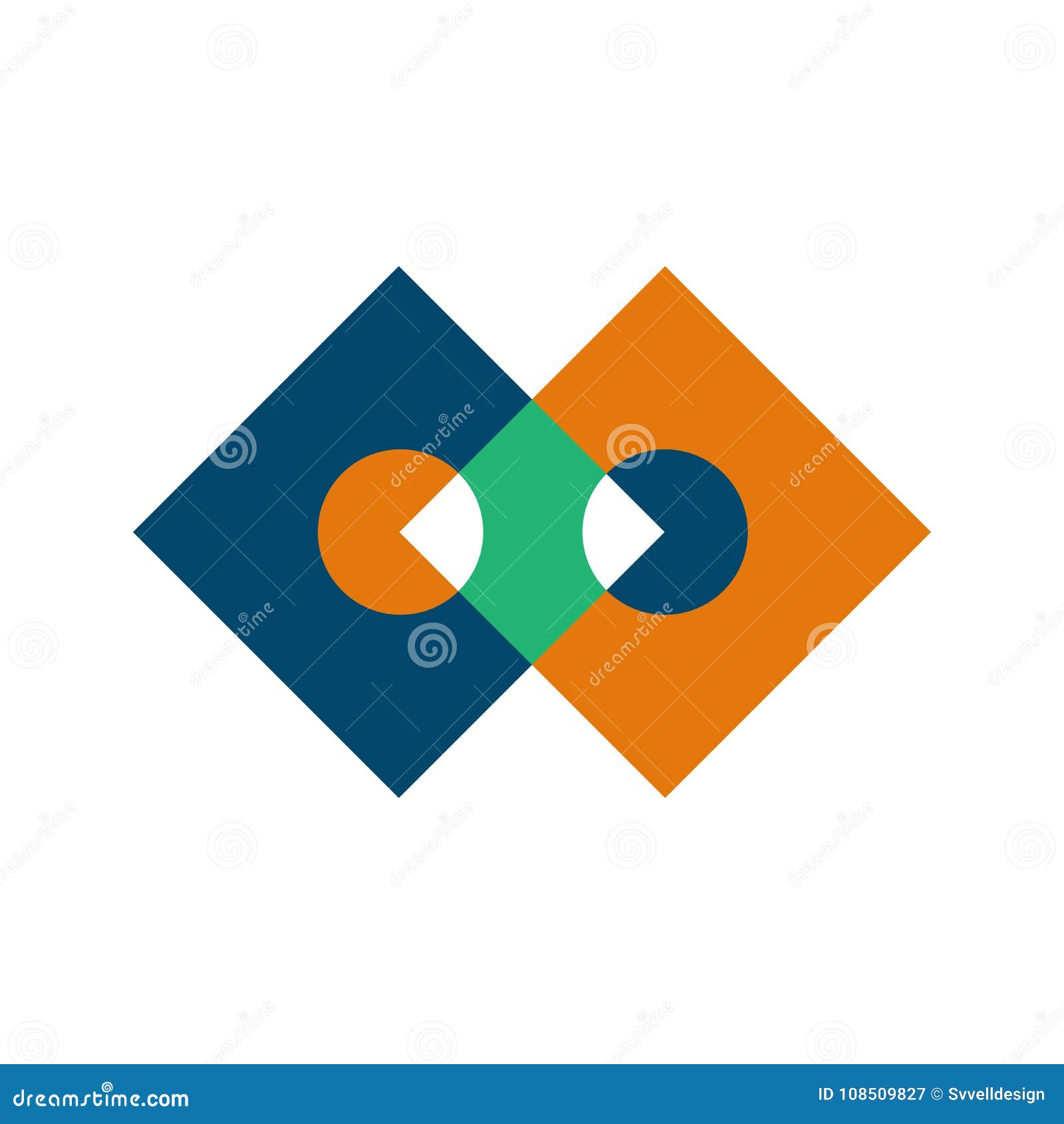Edgy Infinite Boxes Intersection Symbol Design Stock Vector ...