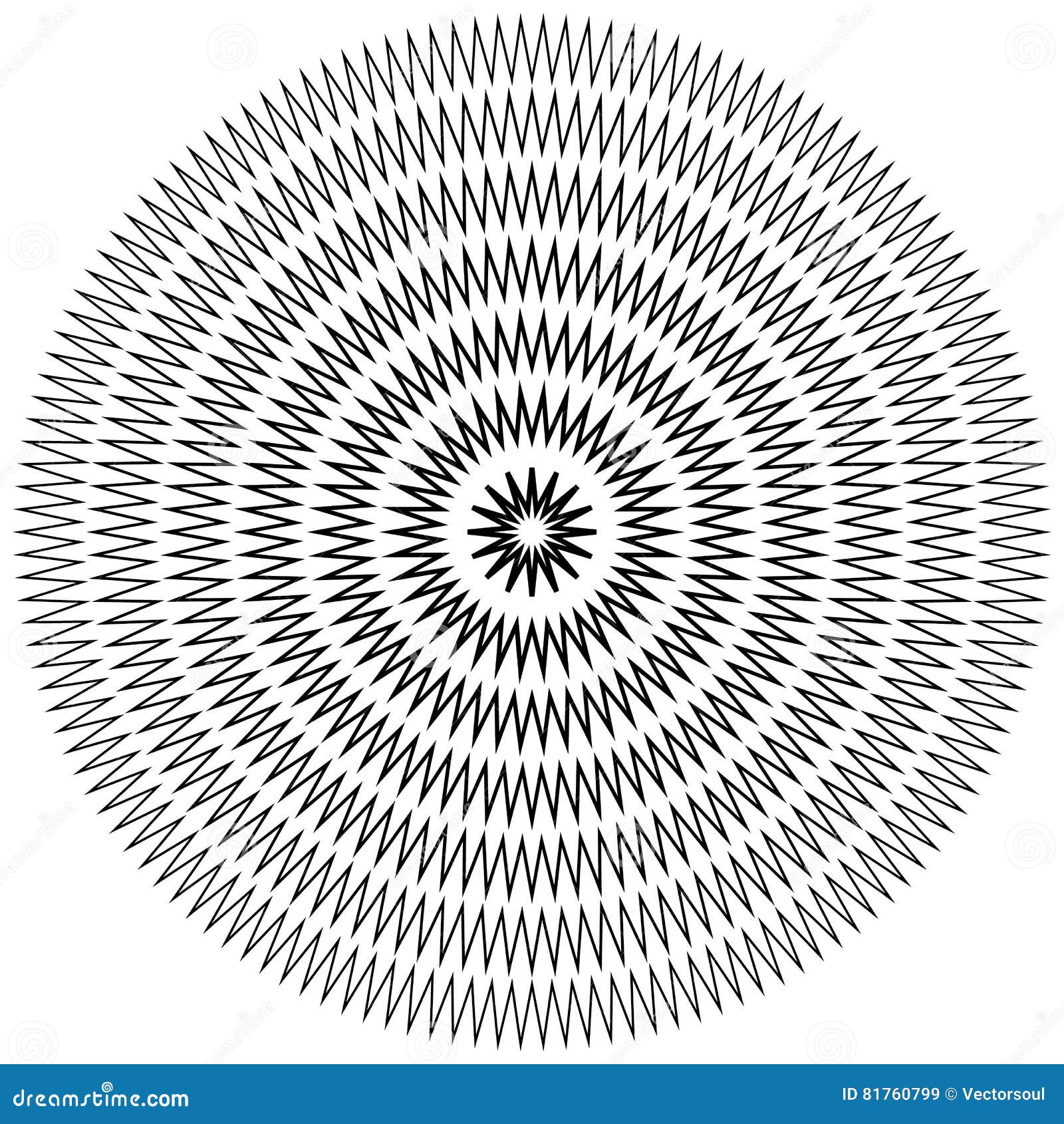 Edgy, Jagged Circular, Circle Element. Concentric Shapes with Di Stock ...