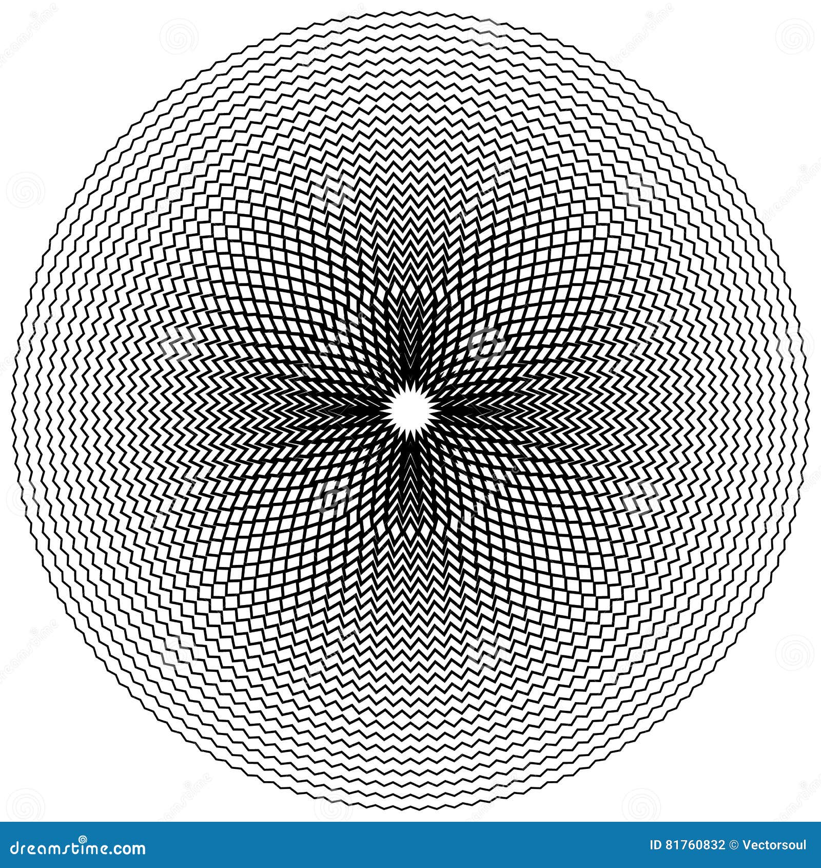 Edgy, Jagged Circular, Circle Element. Concentric Shapes with Di Stock ...
