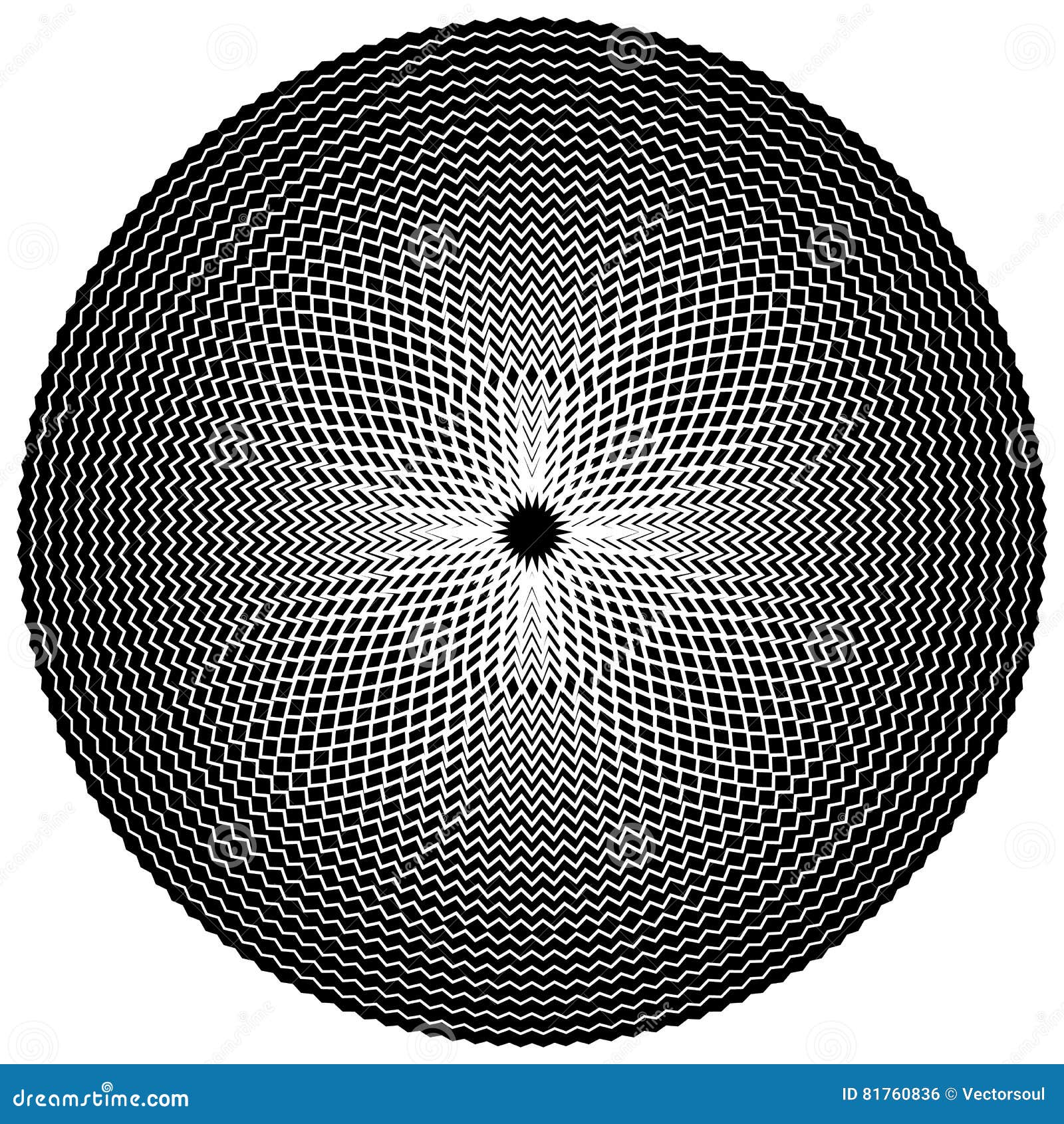 Edgy, Jagged Circular, Circle Element. Concentric Shapes Stock Vector ...