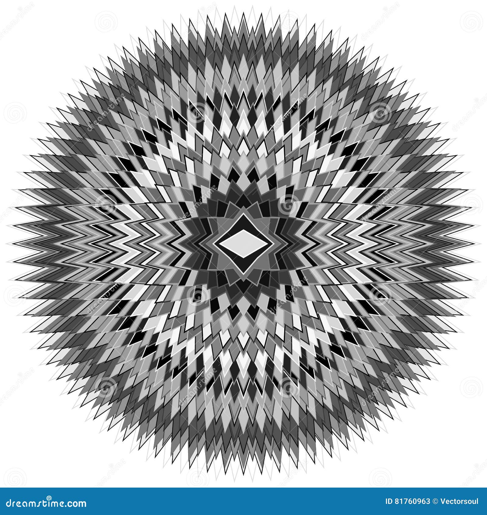 Edgy, Jagged Circular, Circle Element. Concentric Shapes Stock Vector ...