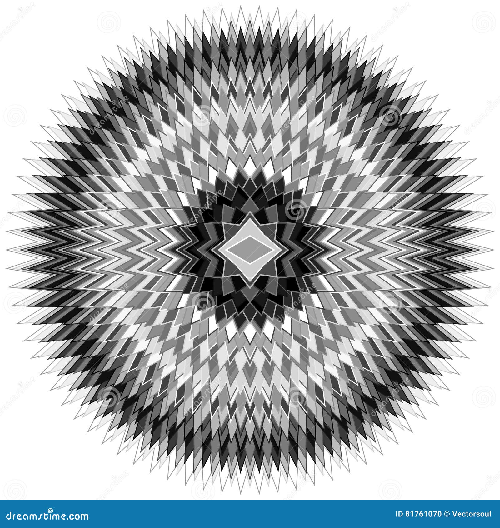 Edgy, Jagged Circular, Circle Element. Concentric Shapes Stock Vector ...