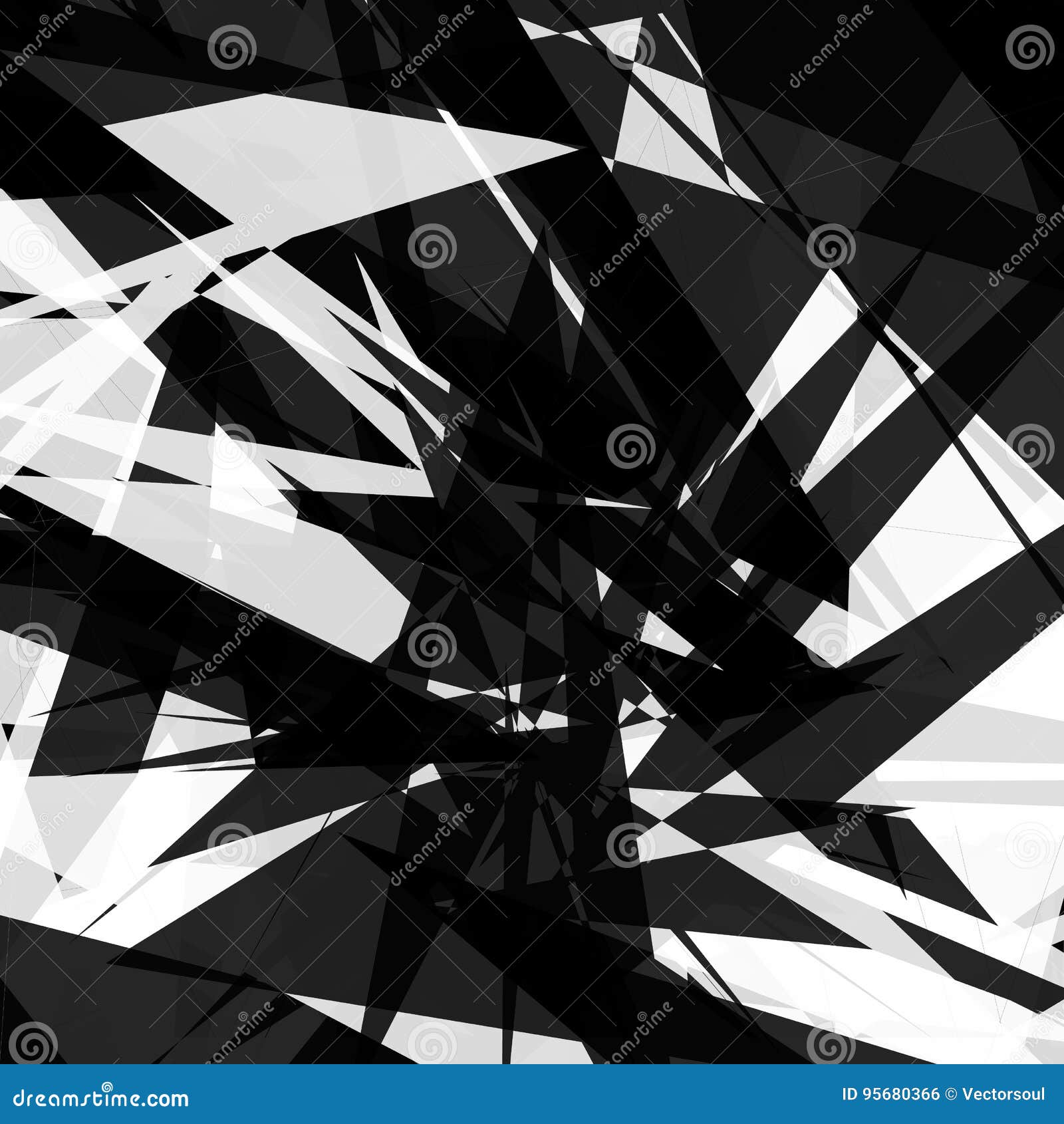 Edgy, Rough Geometric Pattern. Irregular, Chaotic Random Shapes Stock ...