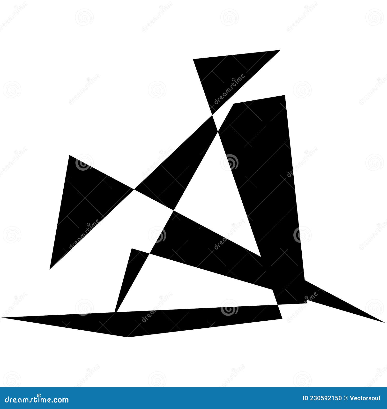 Edgy, Ruptured, Shatter, Splinter Shape, Design Element. Random ...