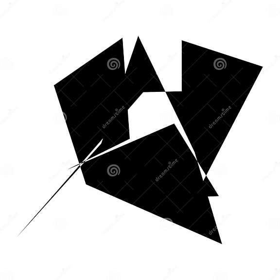 Edgy, Ruptured, Shatter, Splinter Shape, Design Element. Random ...