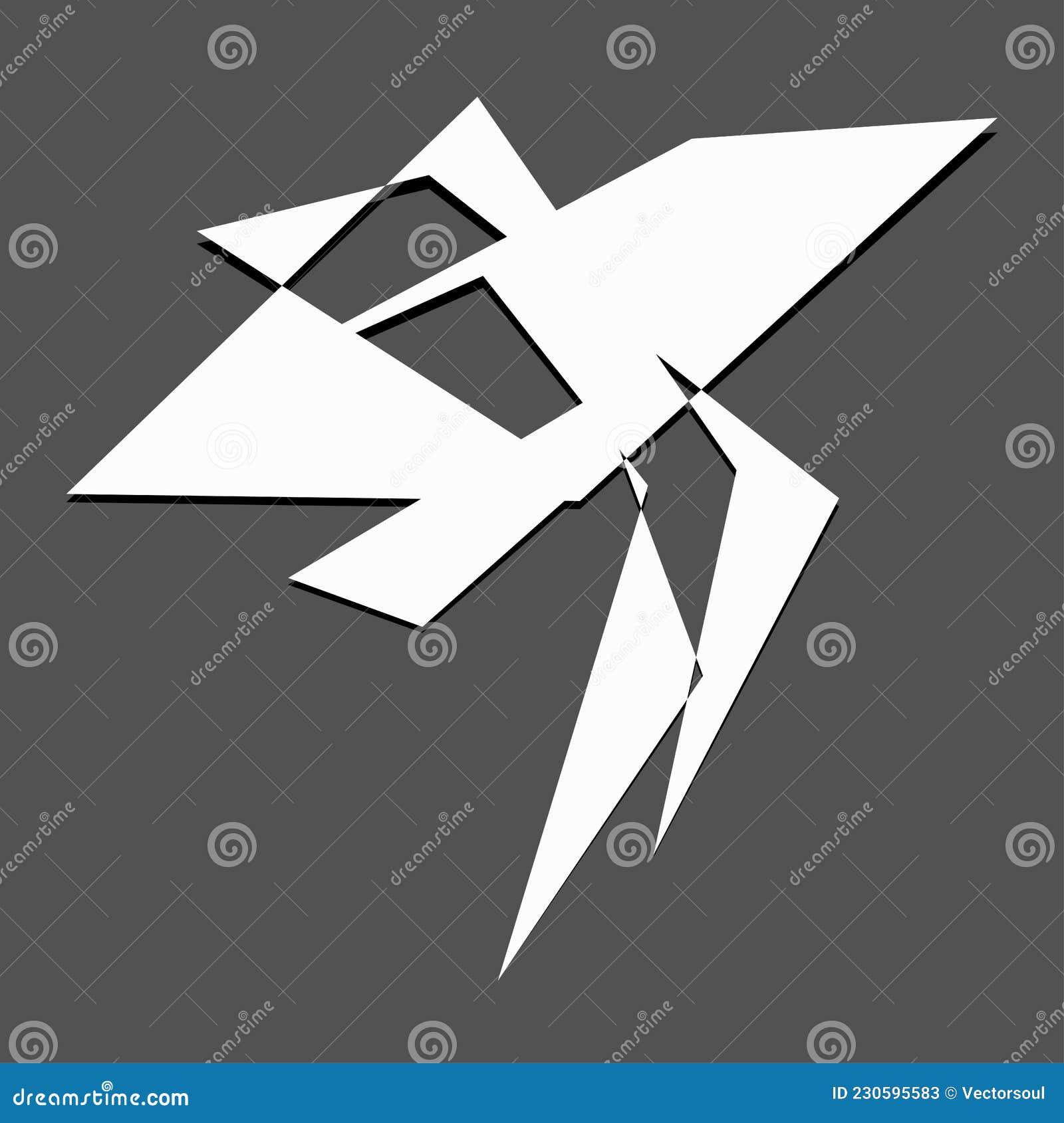 Edgy, Ruptured, Shatter, Splinter Shape, Design Element. Random ...