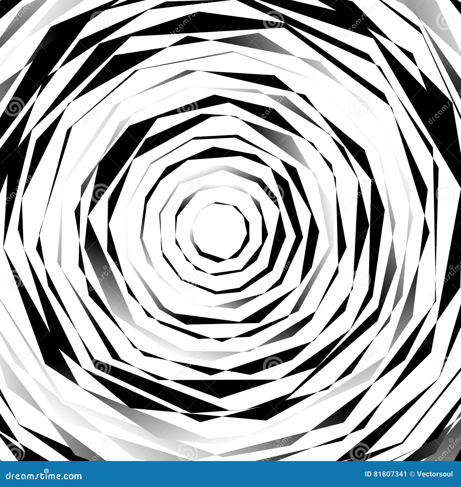 Edgy Spirally Texture. Abstract Monochrome, Geometric Pattern Stock ...