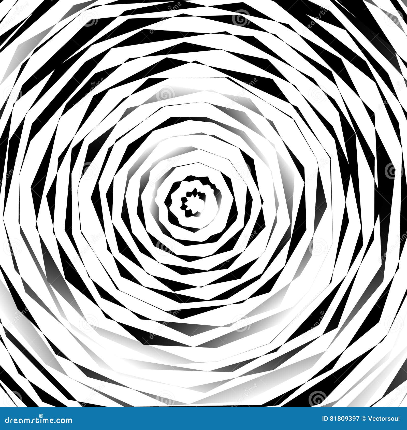 Edgy Spirally Texture. Abstract Monochrome, Geometric Pattern Stock ...